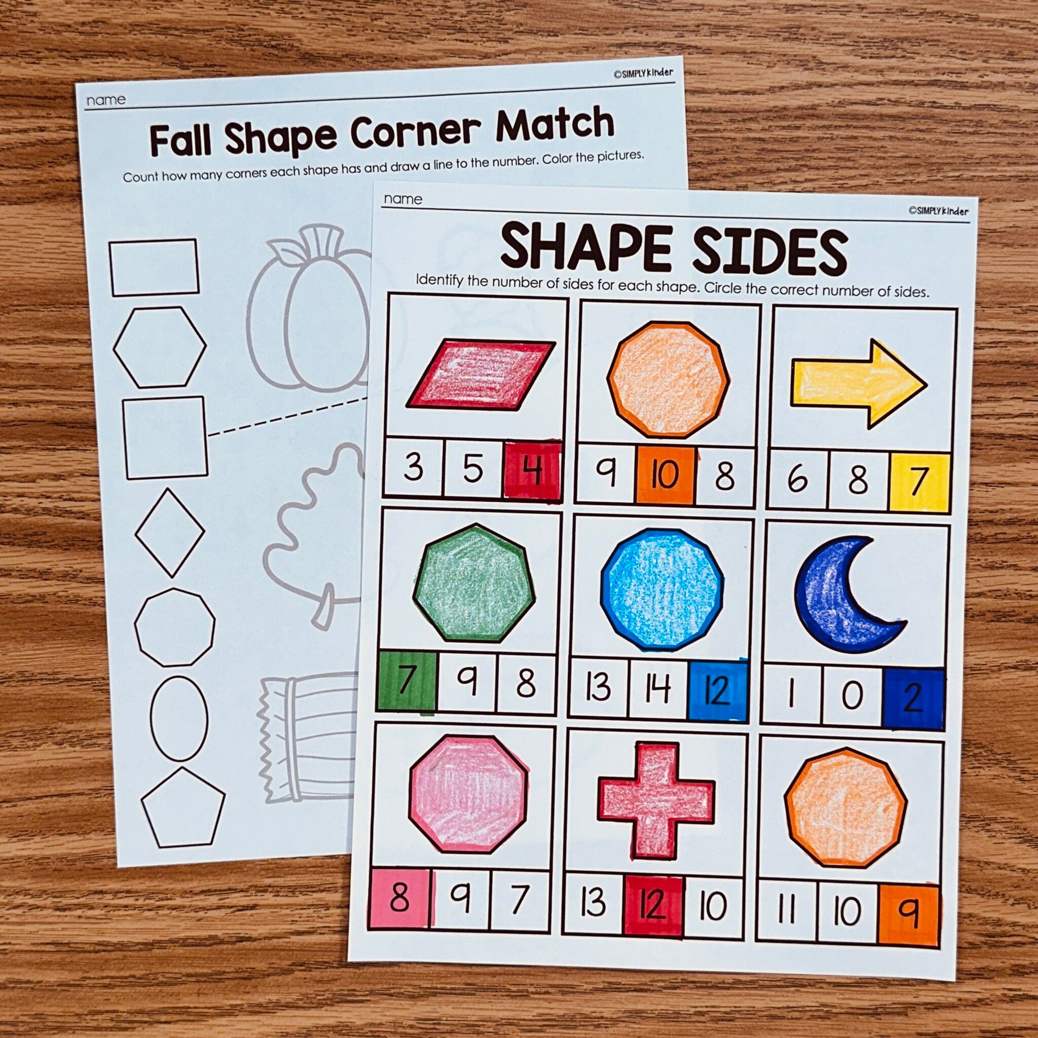 November Shapes Printables - Simply Kinder + Printable Membership