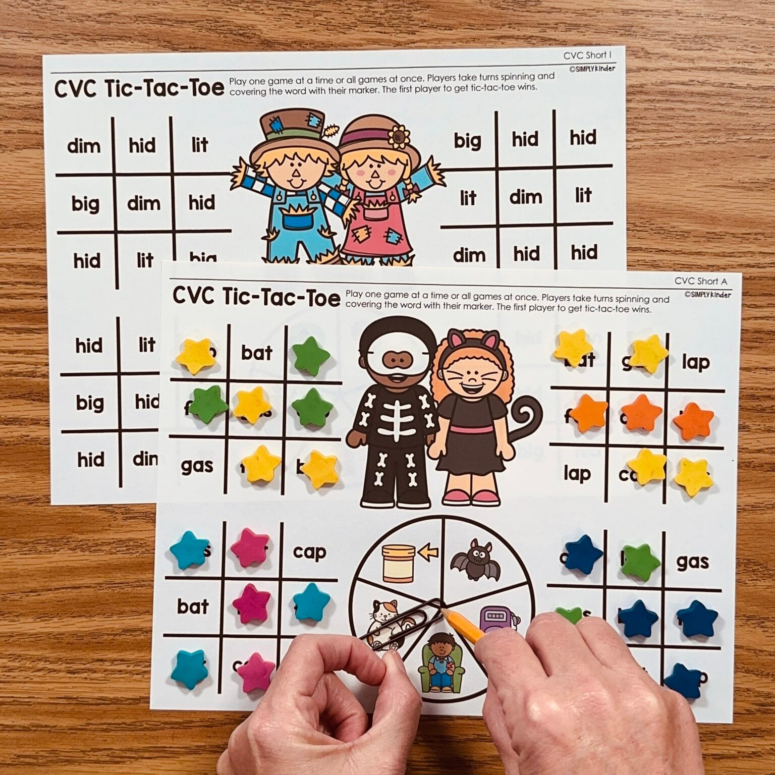 Halloween CVC Printables & Games Archives - Simply Kinder + Printable ...