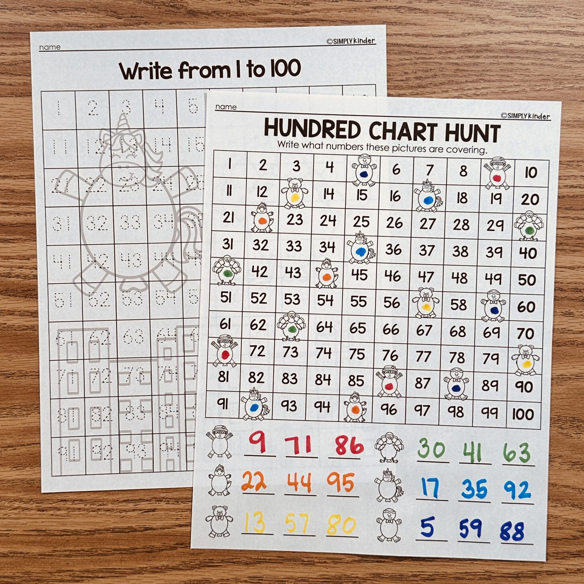Balloons Over Broadway Hundreds Chart Printables - Simply Kinder ...