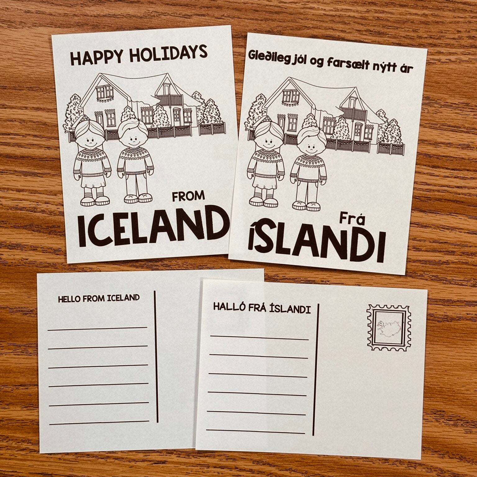 Iceland Postcard for the Holidays - Simply Kinder + Printable Membership