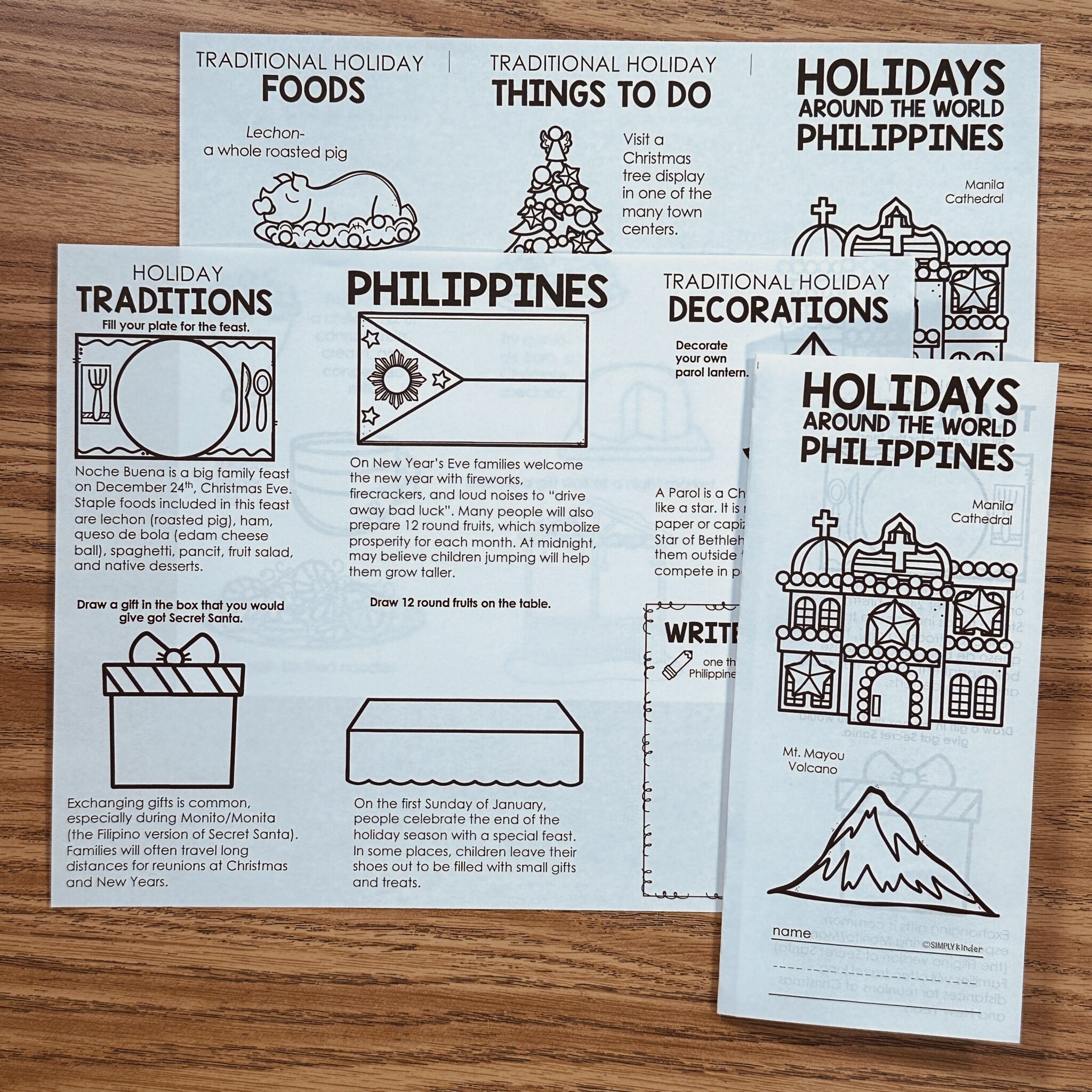 Philippines Holiday Brochure - Simply Kinder + Printable Membership