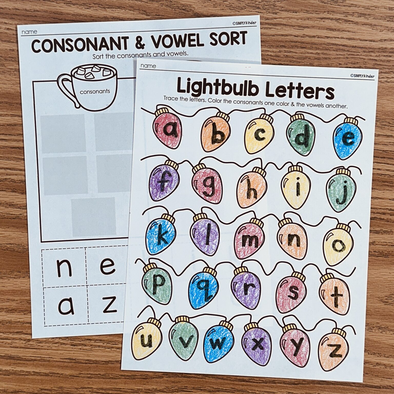 December Alphabet Printables - Simply Kinder + Printable Membership