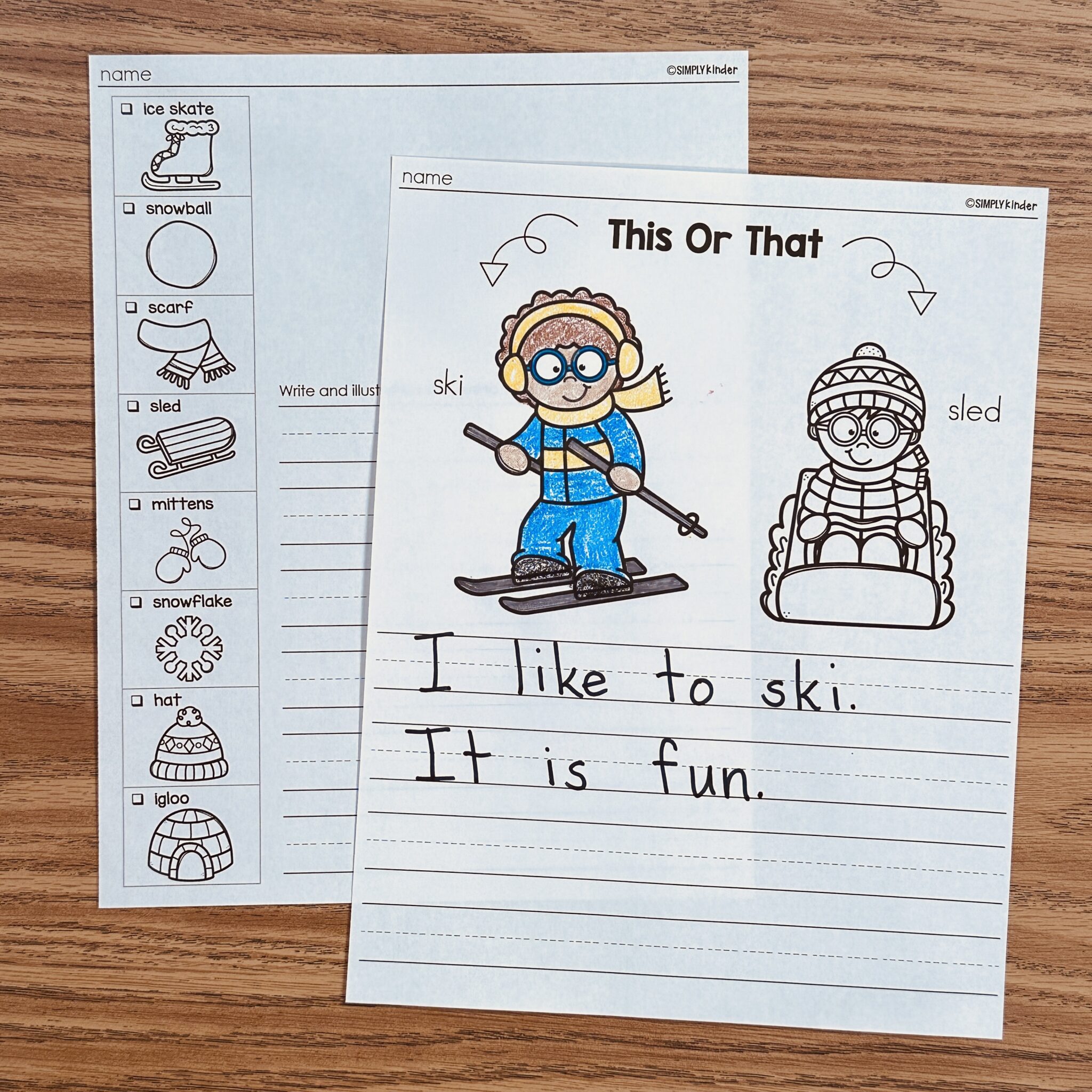December Writing Printables - Simply Kinder + Printable Membership