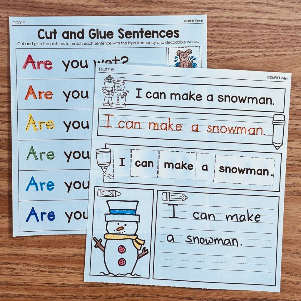 December Sight Word Printables - Simply Kinder + Printable Membership