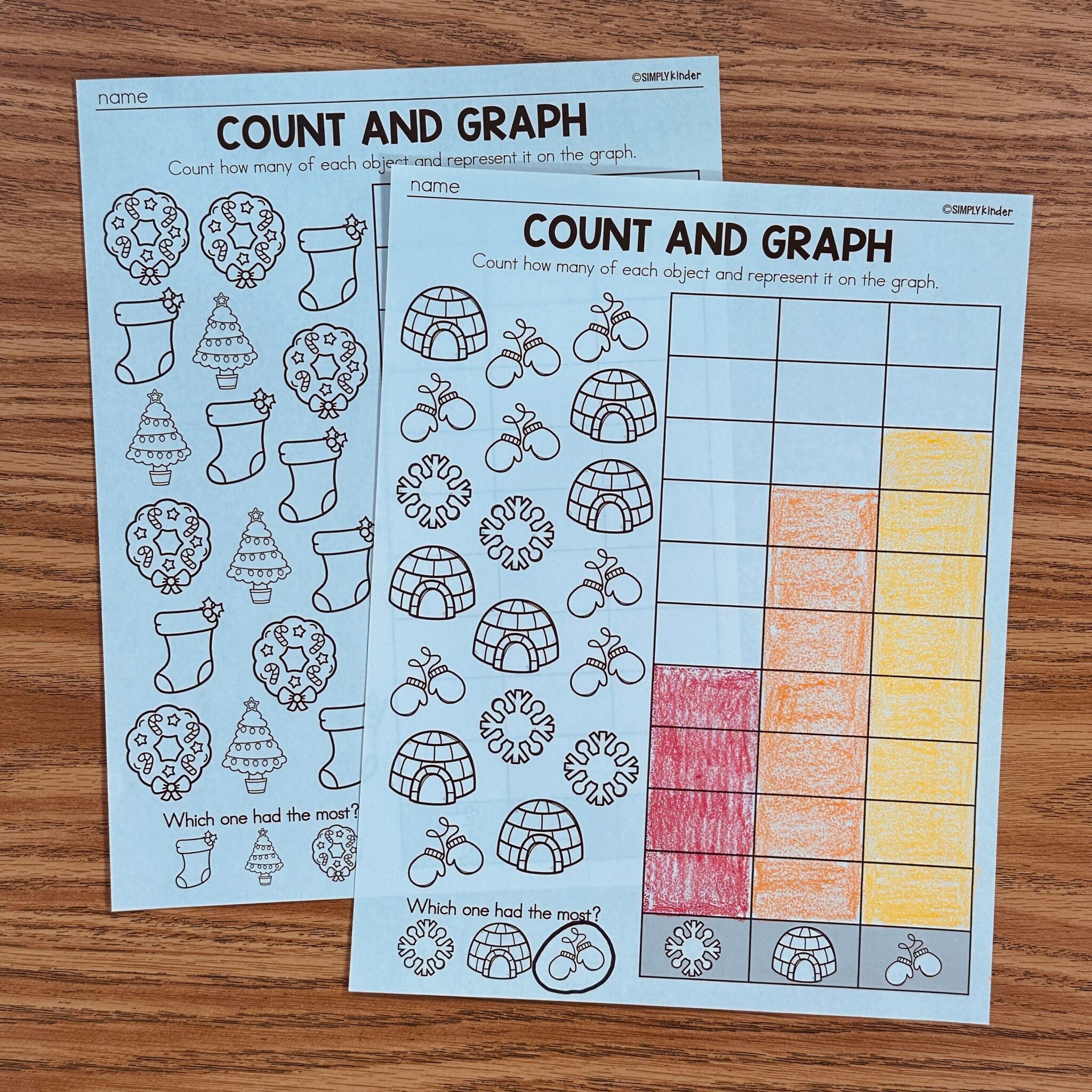 December Graph Printables - Simply Kinder + Printable Membership