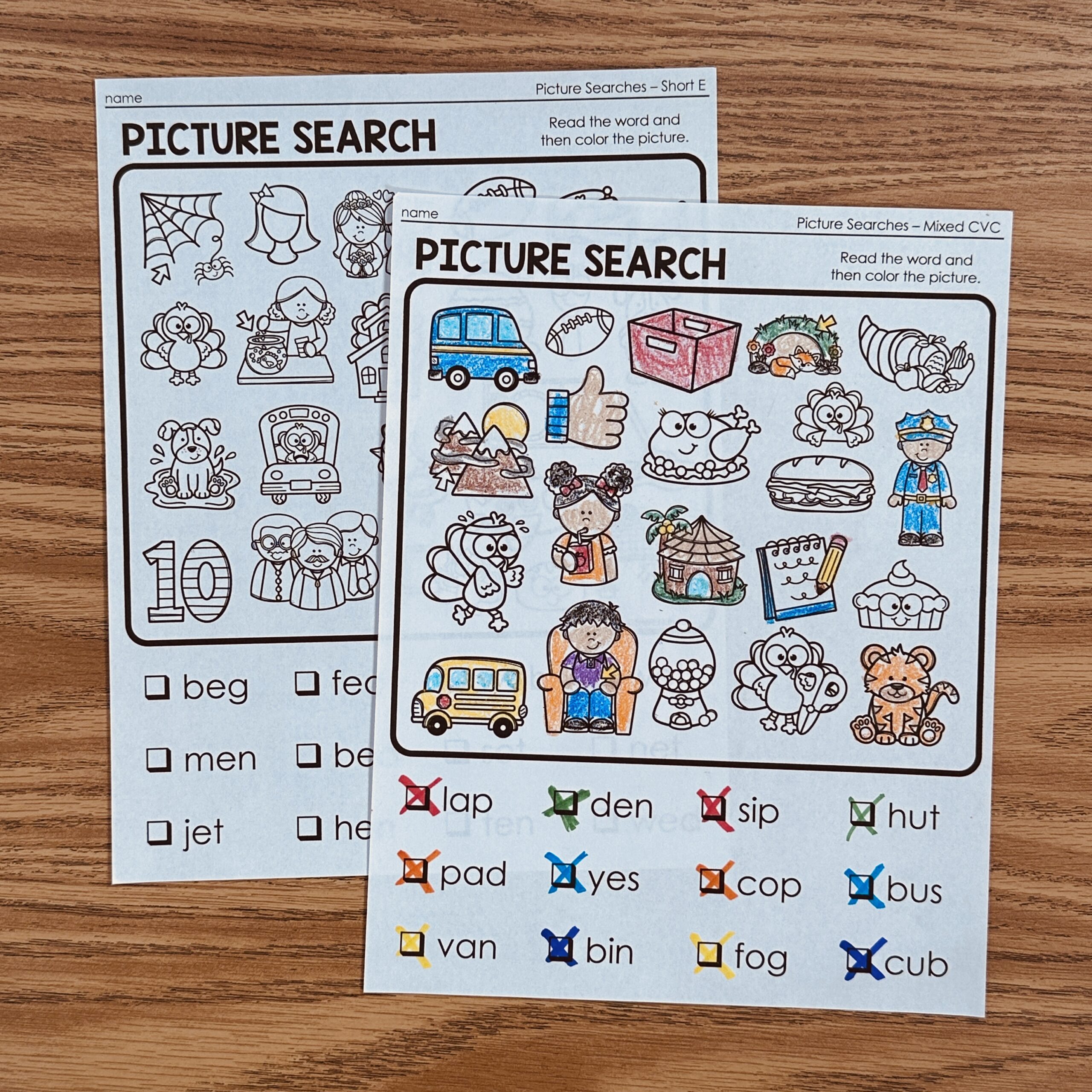 Thanksgiving CVC Picture Searches - Simply Kinder + Printable Membership