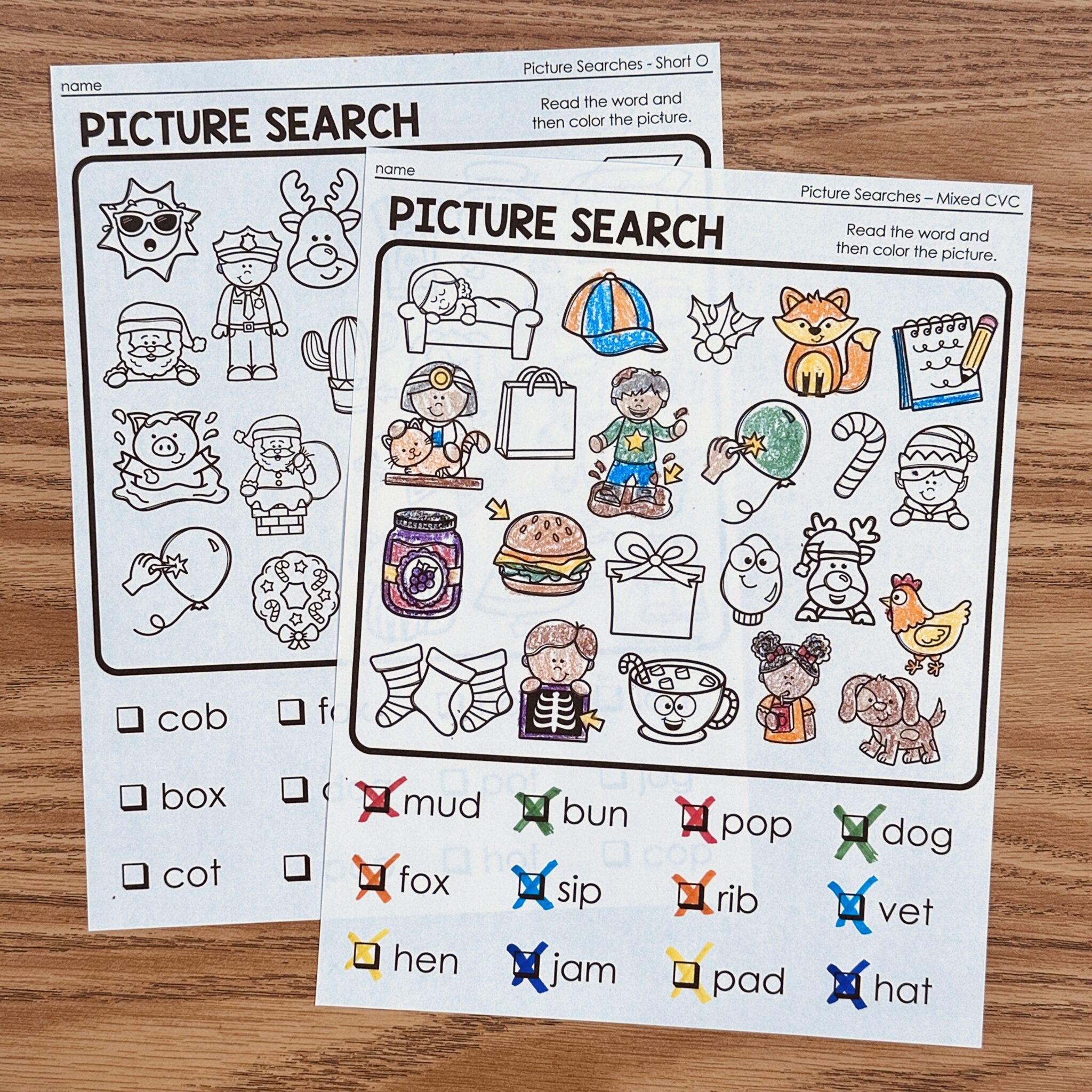 Christmas CVC Picture Searches - Simply Kinder + Printable Membership