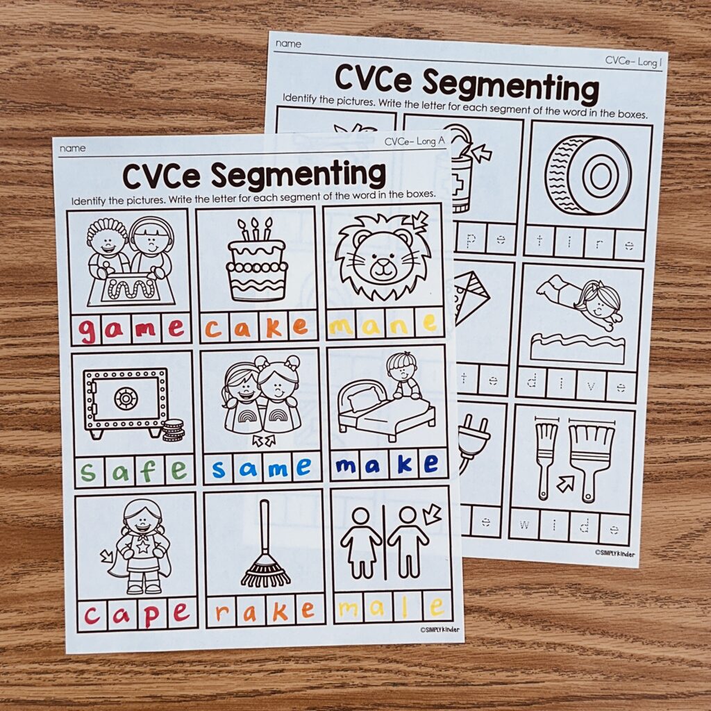 January CVCe Segmenting Printables - Simply Kinder + Printable Membership