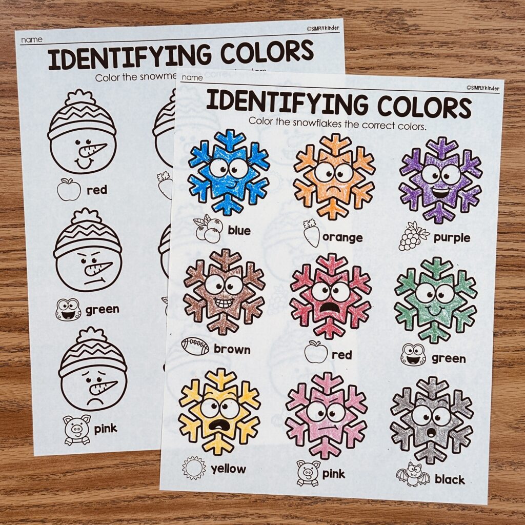 January Colors Printables - Simply Kinder + Printable Membership