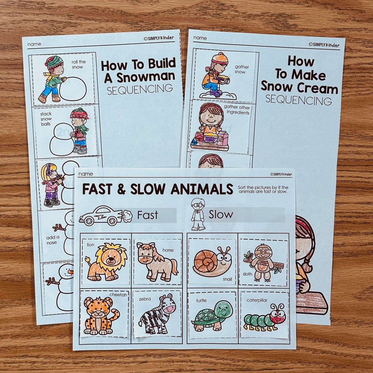 January Sequencing And Sorting Printables - Simply Kinder + Printable ...