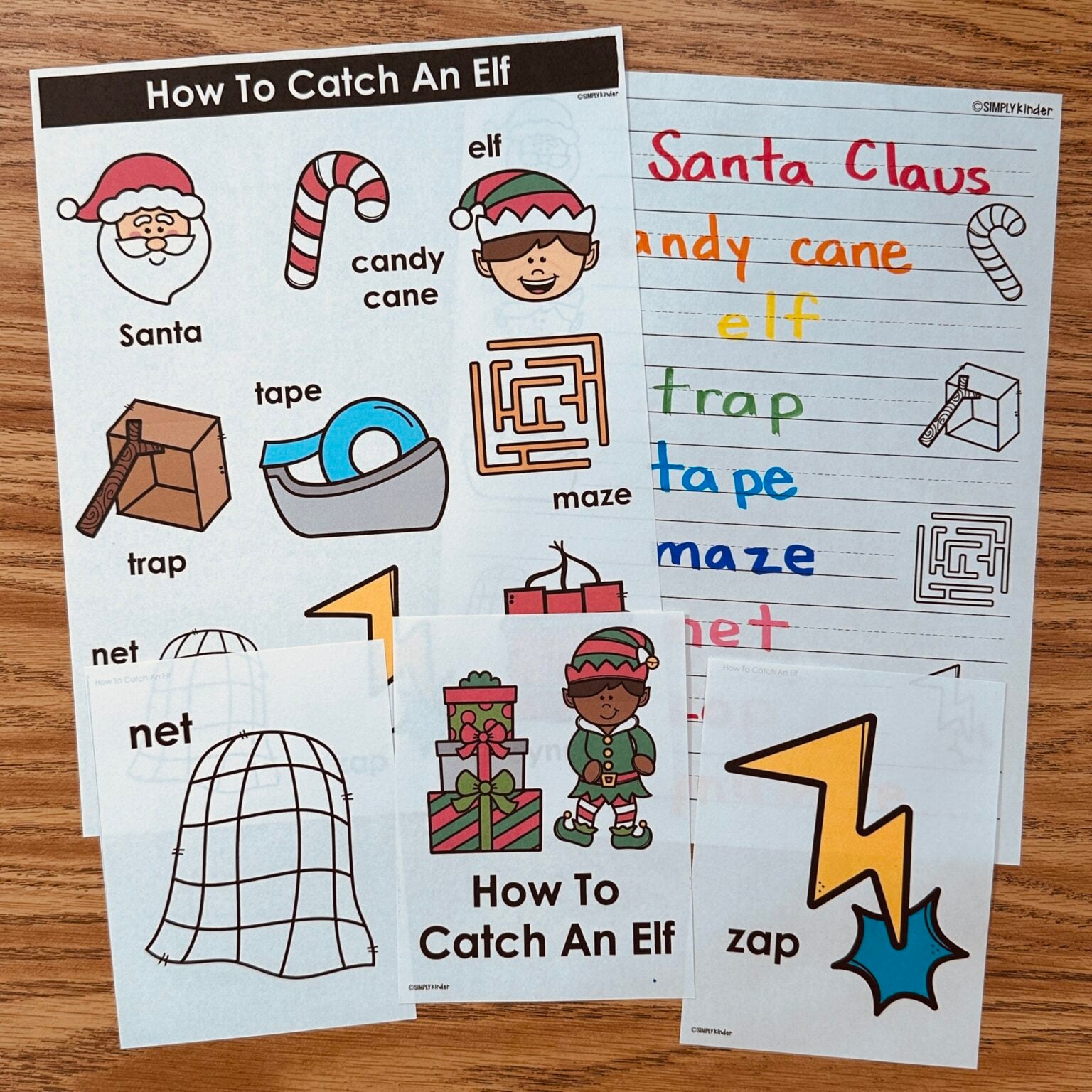How To Catch An Elf Vocabulary - Simply Kinder + Printable Membership