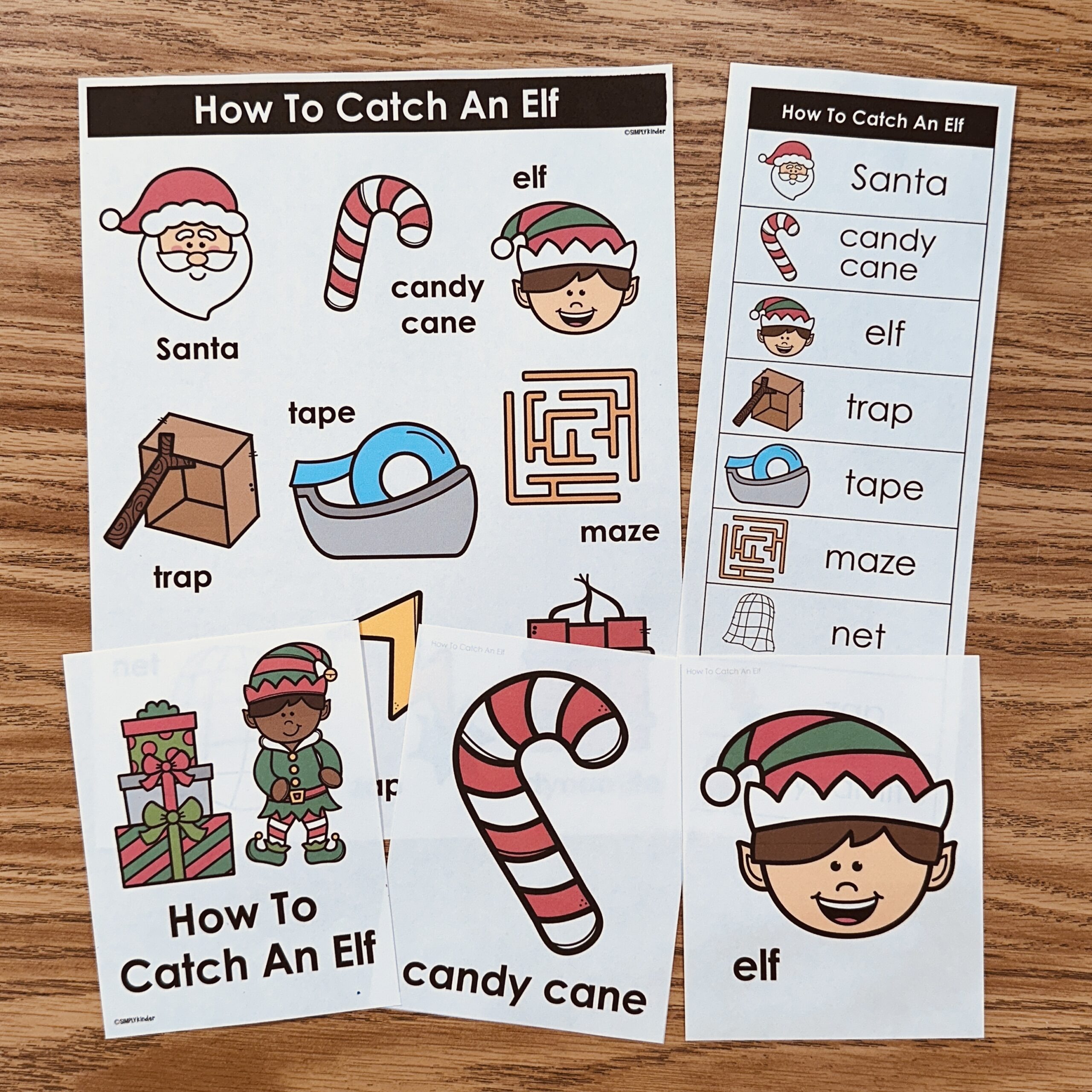 How To Catch An Elf Vocabulary - Simply Kinder + Printable Membership