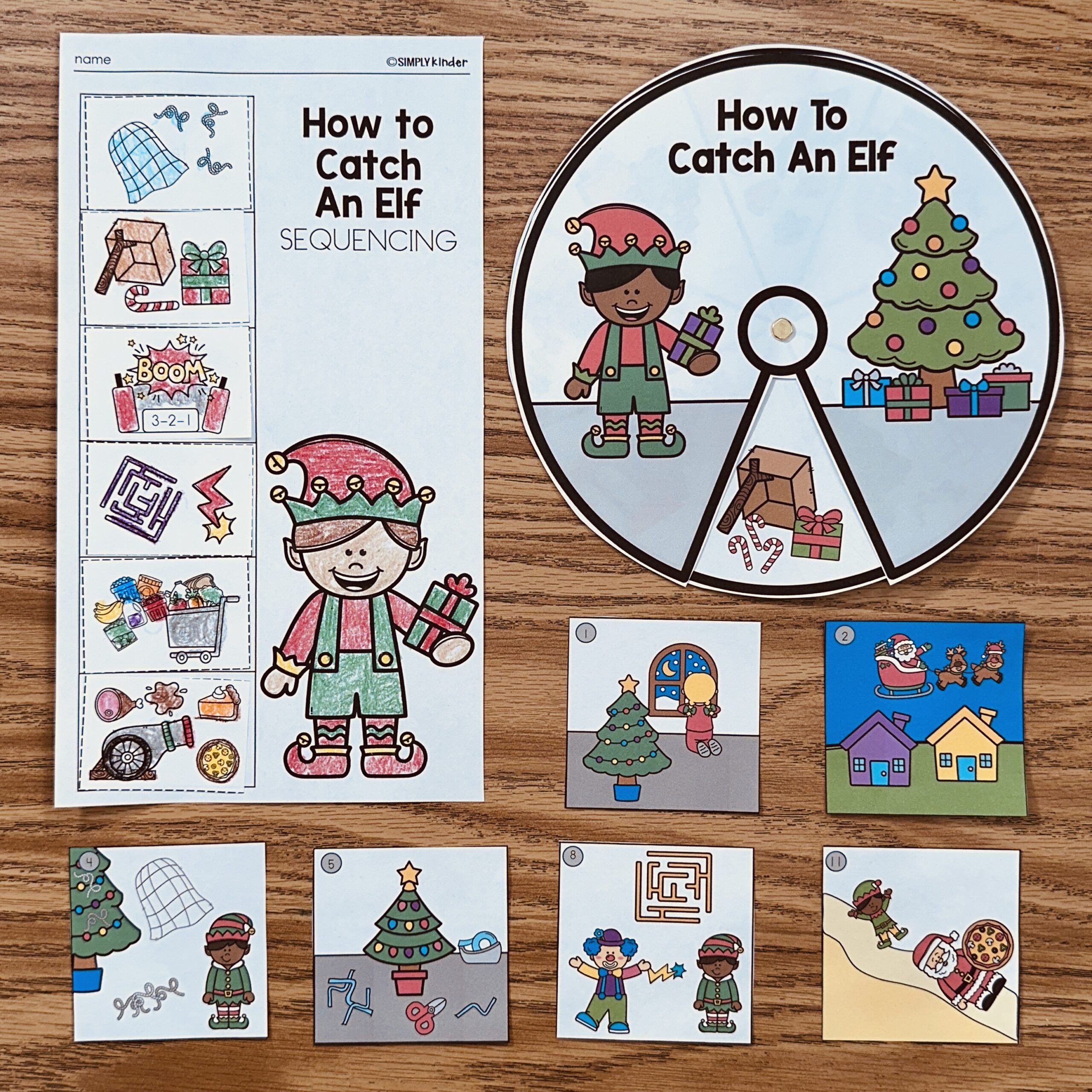 How To Catch An Elf Sequencing Activities - Simply Kinder + Printable ...