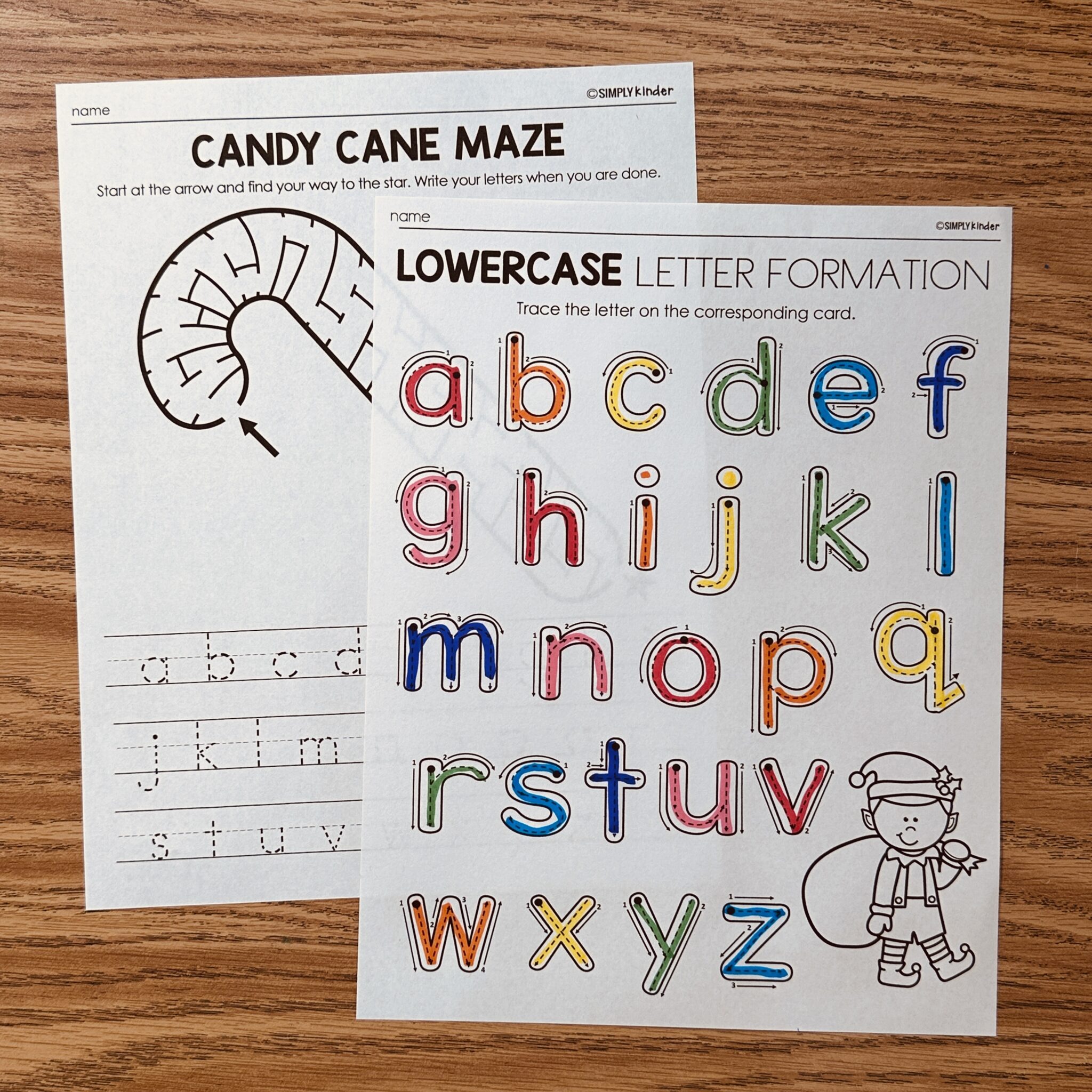 How To Catch An Elf Alphabet Printables - Simply Kinder + Printable ...