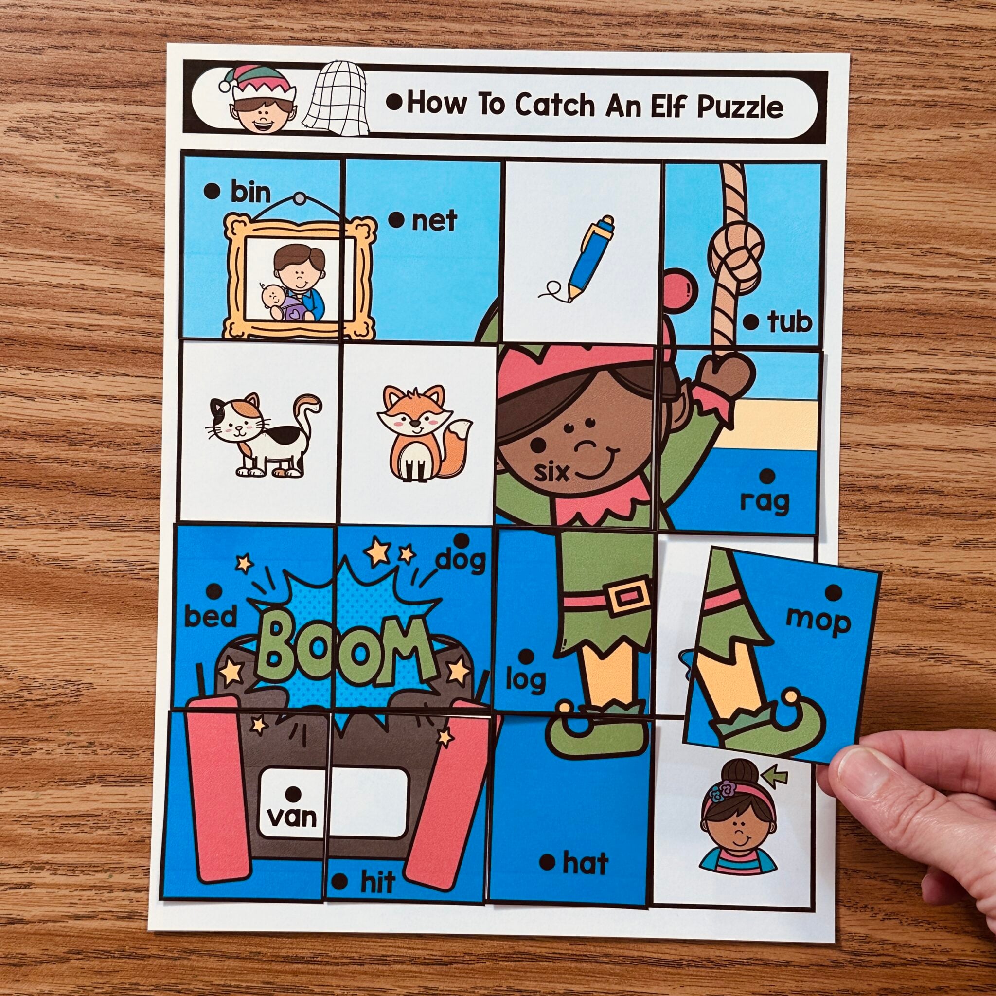 How To Catch An Elf Picture Puzzles - Simply Kinder + Printable Membership