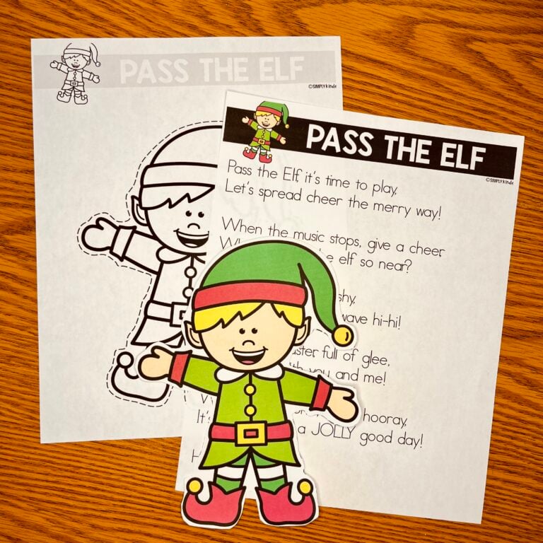 FREE Pass the Elf Poem - Simply Kinder + Printable Membership