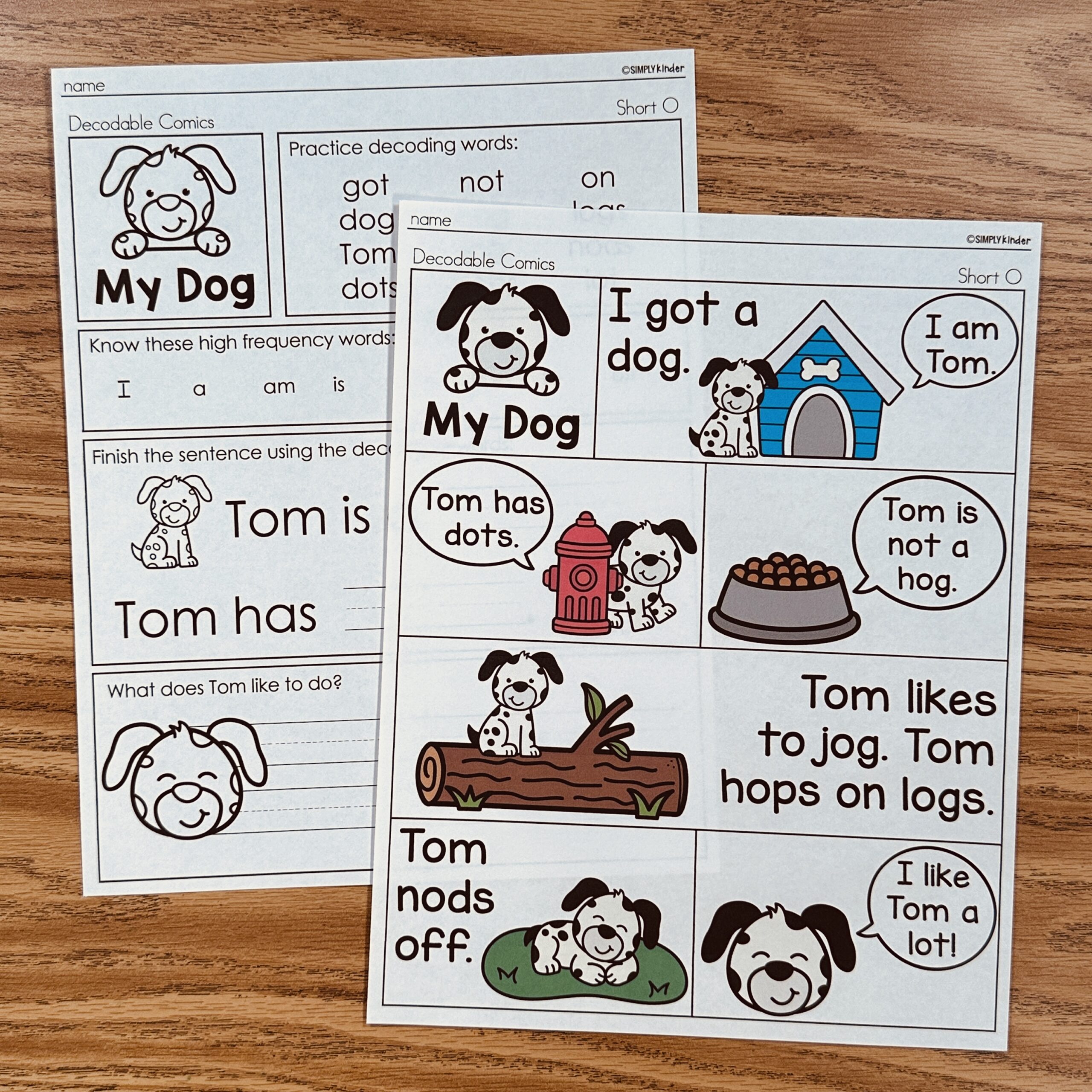 Short O Decodable Comics - Simply Kinder + Printable Membership