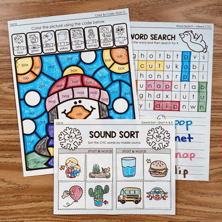 Winter CVC No Prep Printables - Simply Kinder + Printable Membership