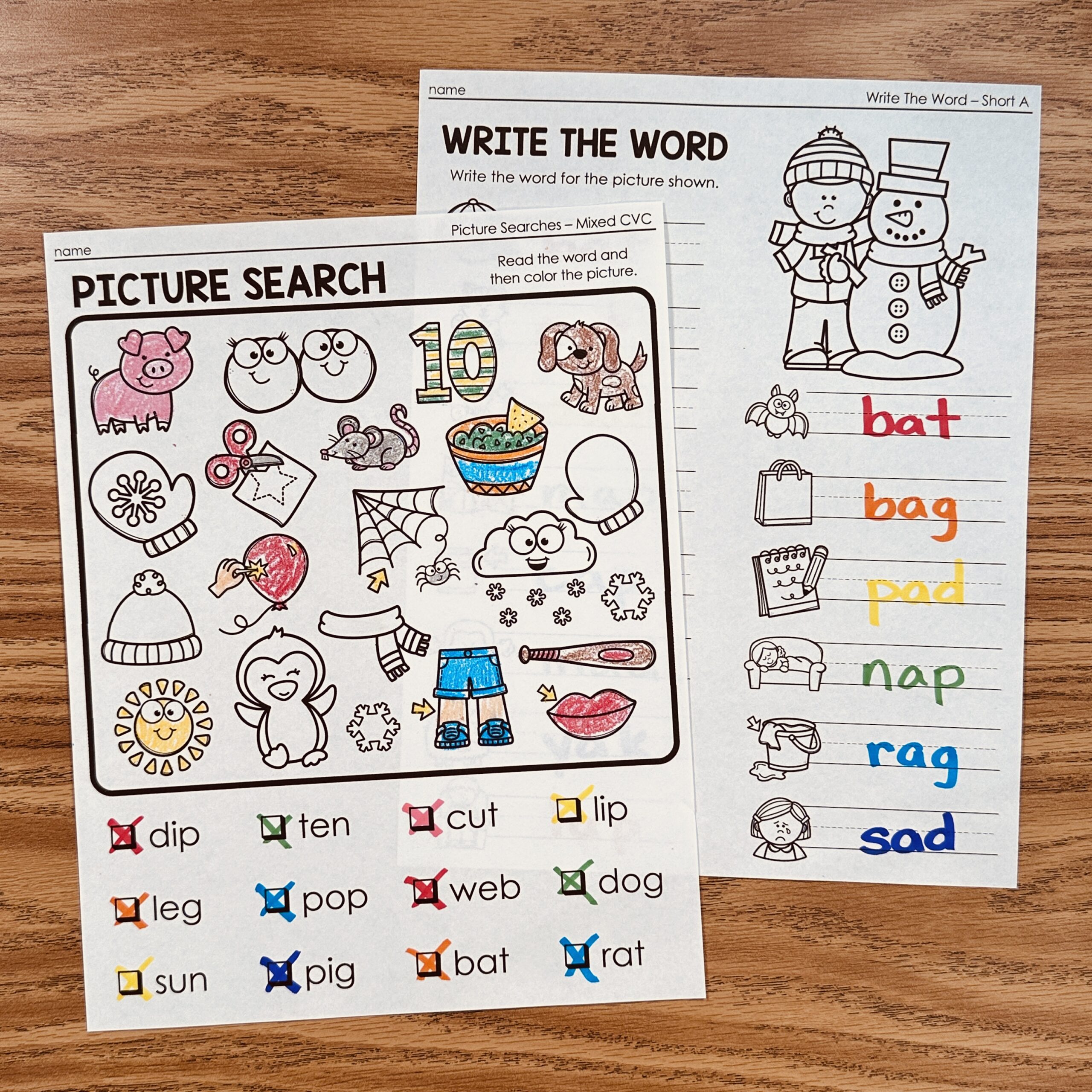 Winter CVC No Prep Printables - Simply Kinder + Printable Membership