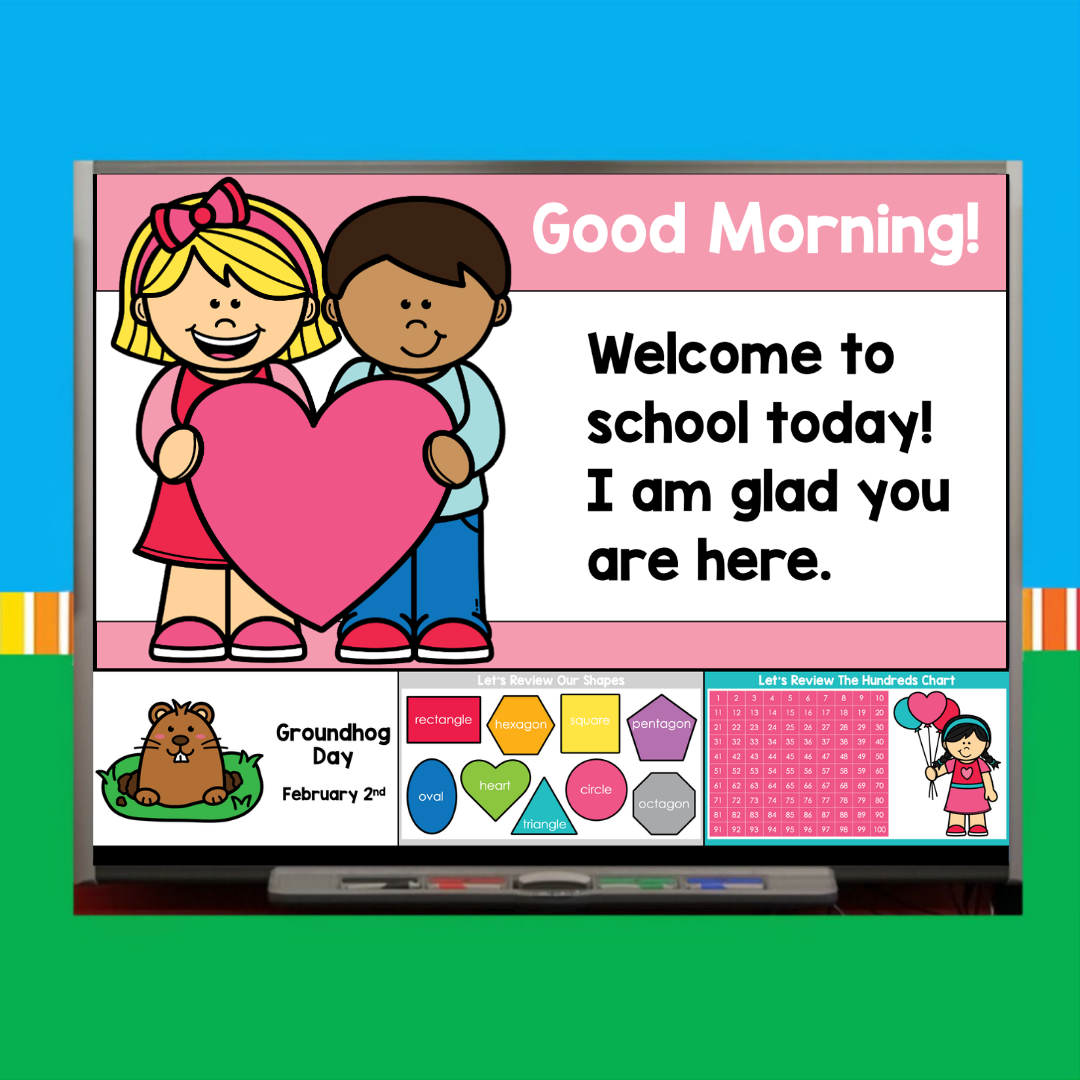 February Morning Meeting Slides First Grade - Simply Kinder + Printable ...