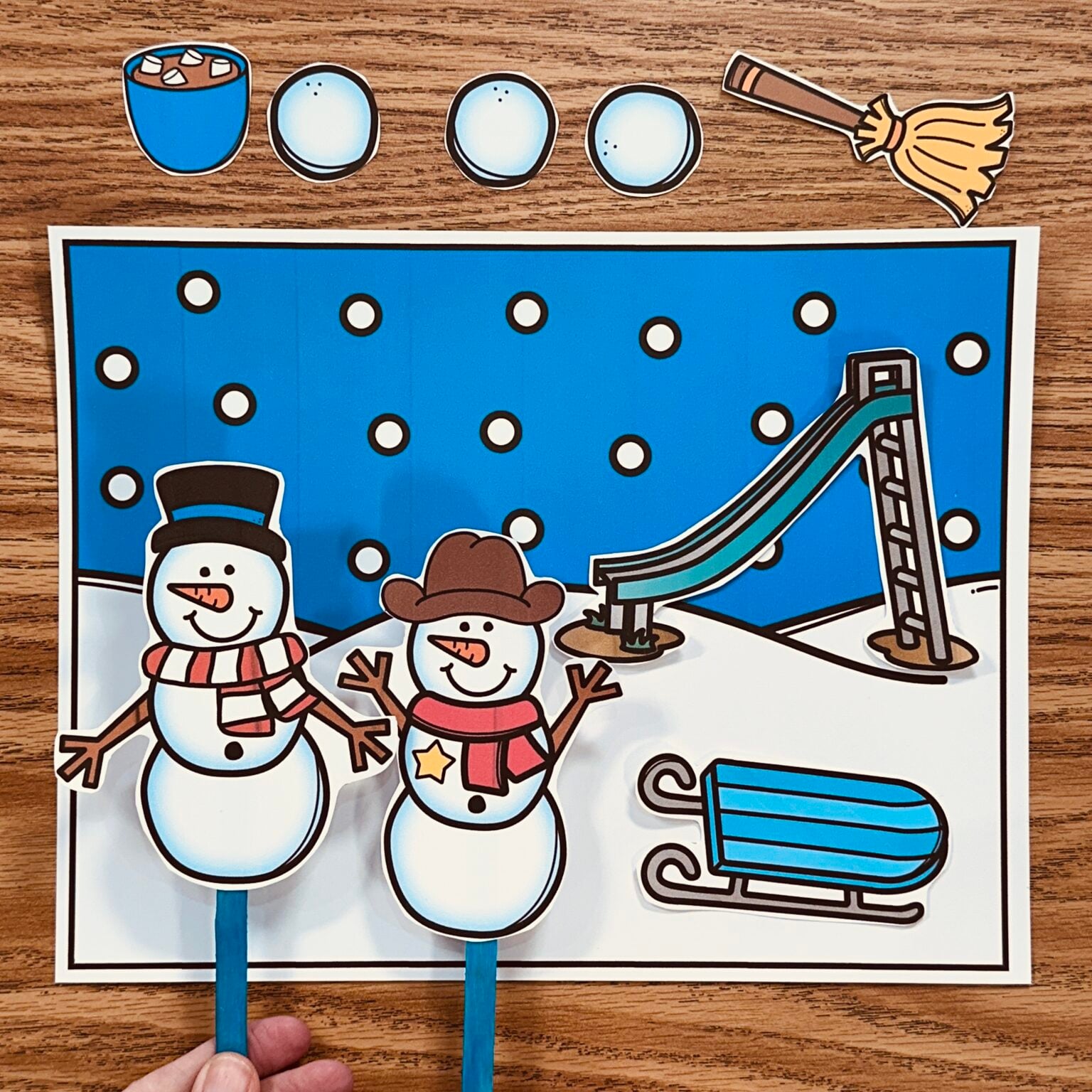 Snowmen At Night Retelling Activities - Simply Kinder + Printable ...