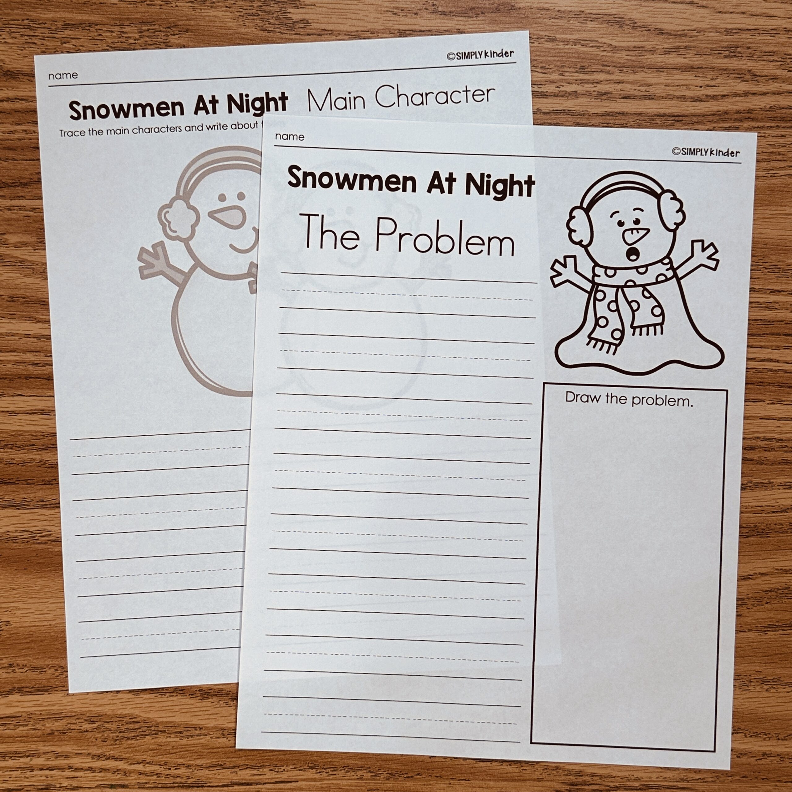 Snowmen At Night Read And Respond Printables - Simply Kinder ...