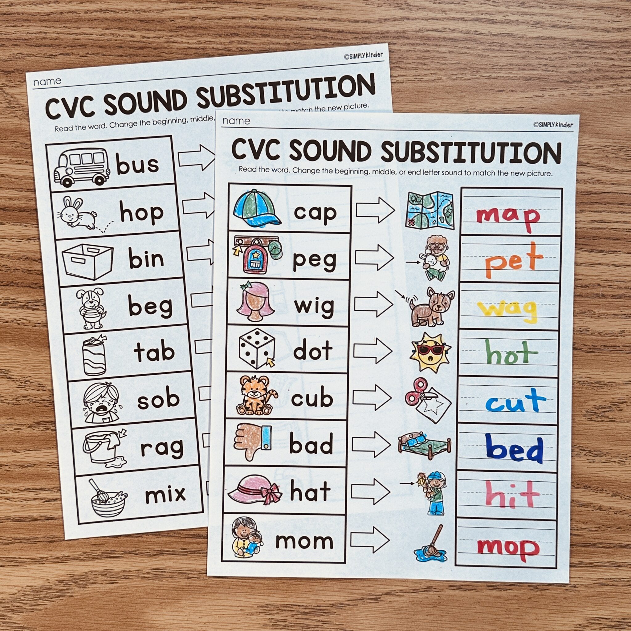 February CVC Printables - Simply Kinder + Printable Membership