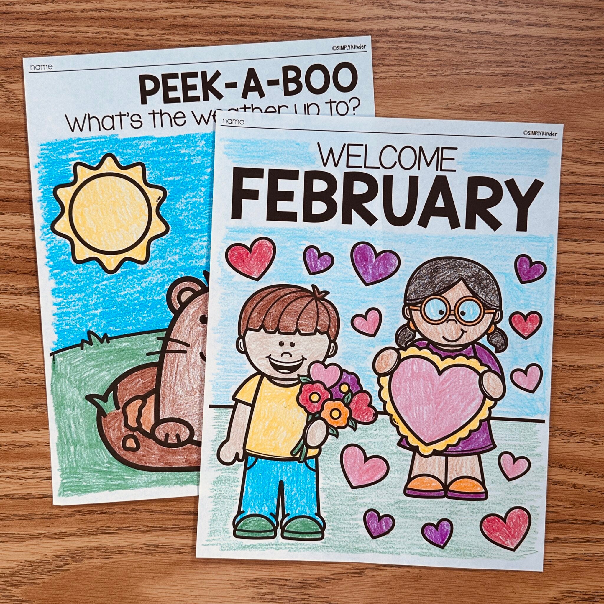 February Cover Page For No Prep Packet - Simply Kinder + Printable ...