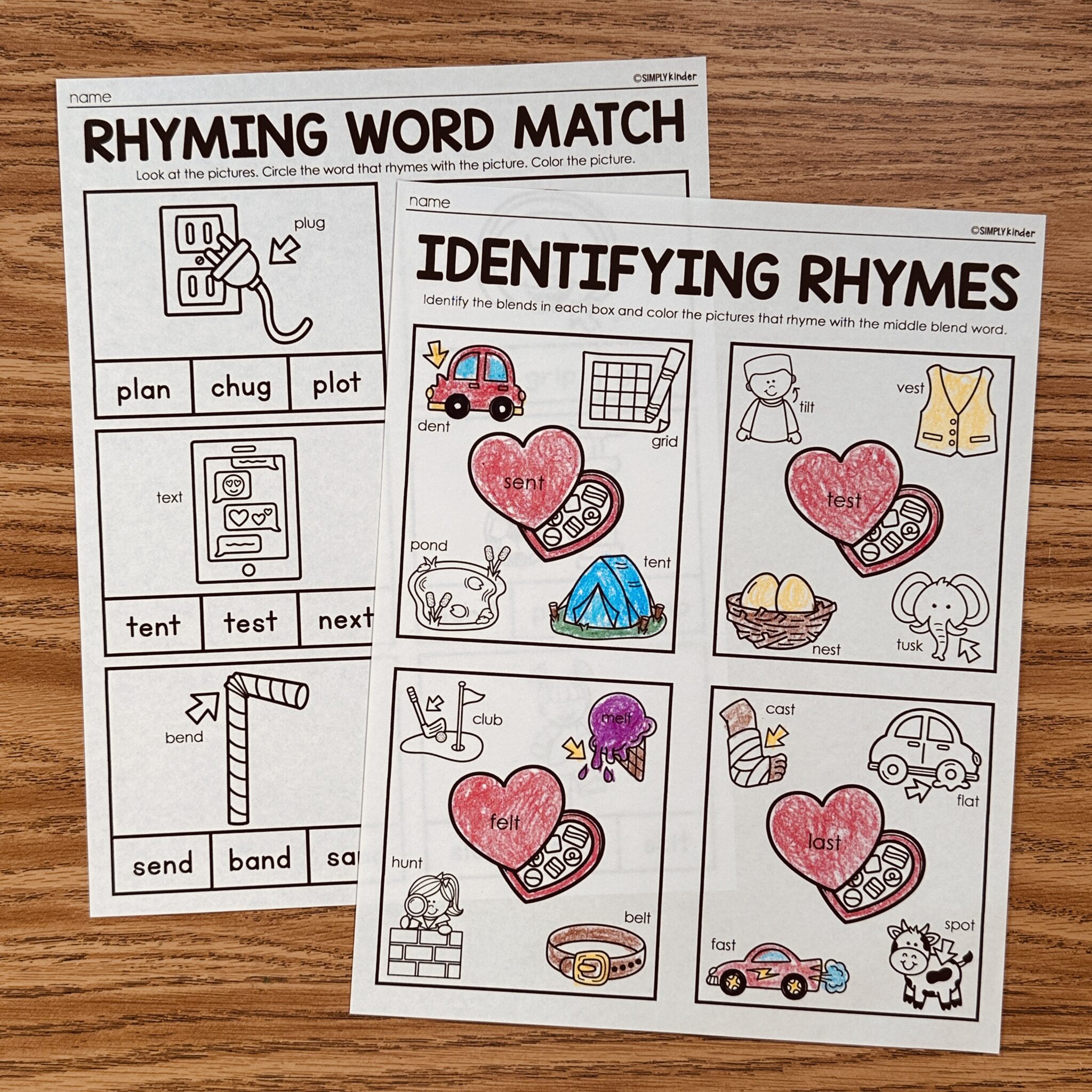 February Rhyming Printables - Simply Kinder + Printable Membership