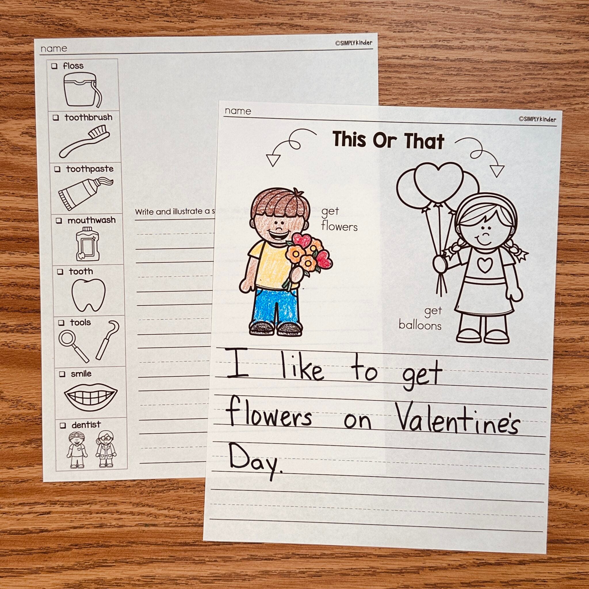 February Writing Printables - Simply Kinder + Printable Membership