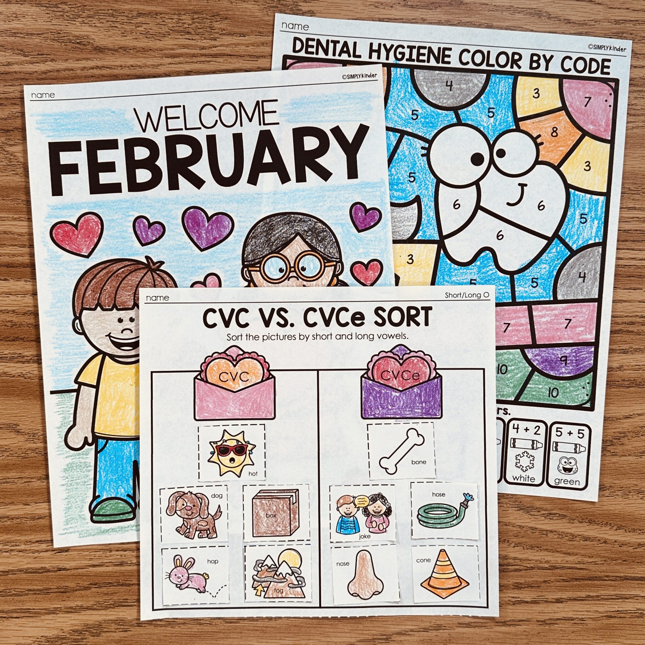February No Prep Printables - Simply Kinder + Printable Membership