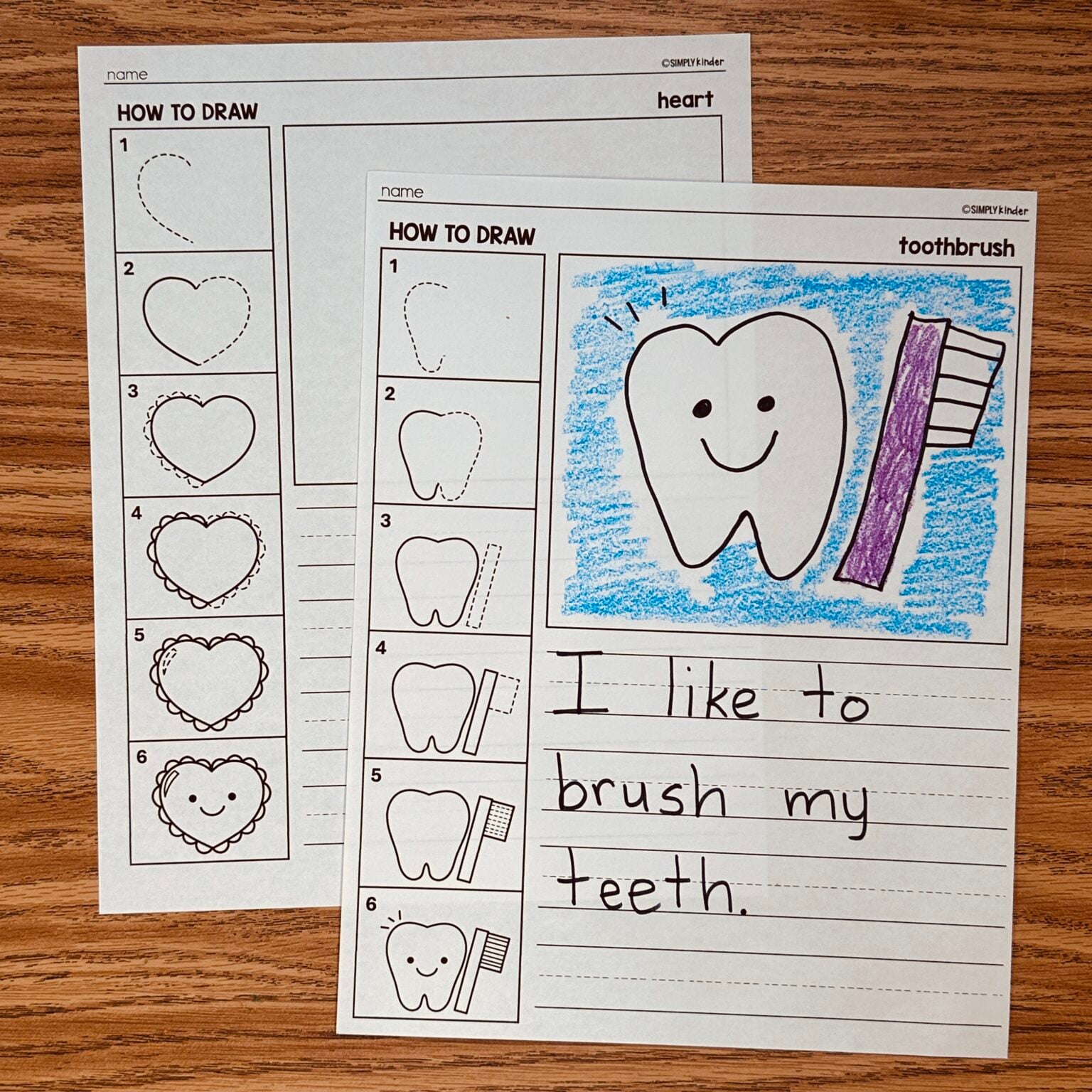 February Directed Drawing Printables - Simply Kinder + Printable Membership