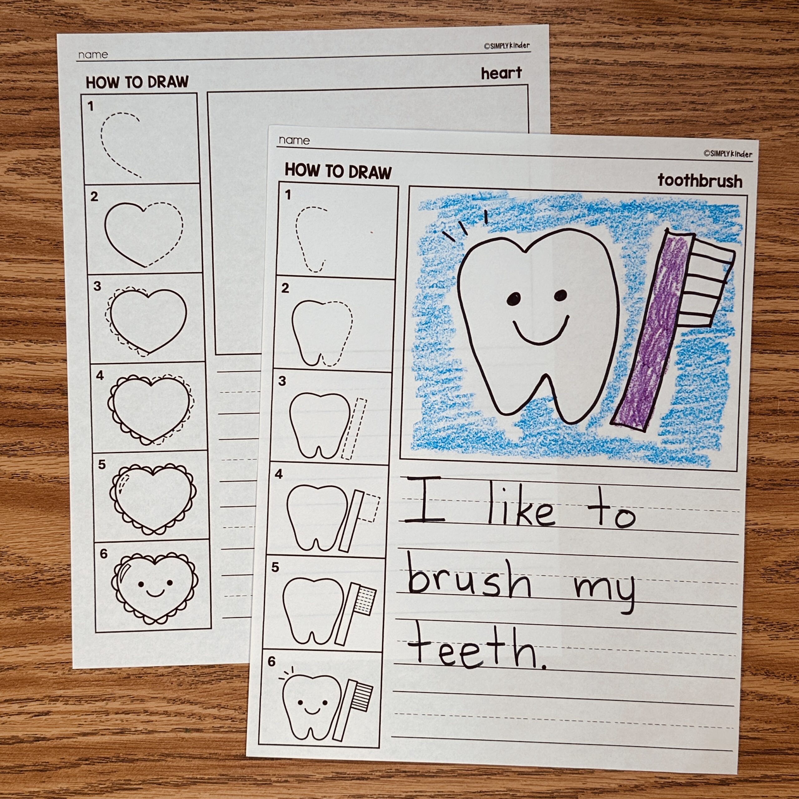 February Directed Drawing Printables - Simply Kinder + Printable Membership
