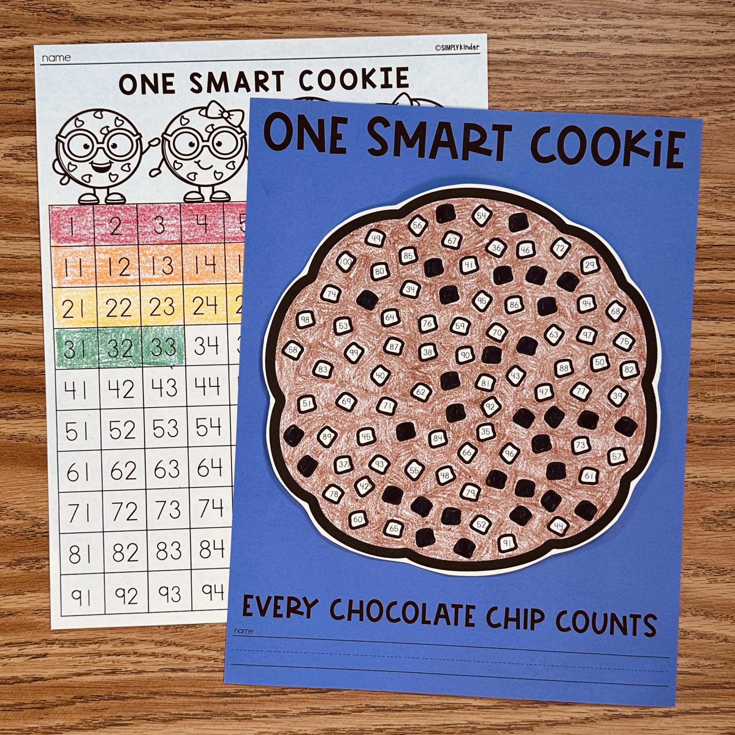 Smart Cookie 100th Day Bulletin Board Craft - Simply Kinder + Printable ...