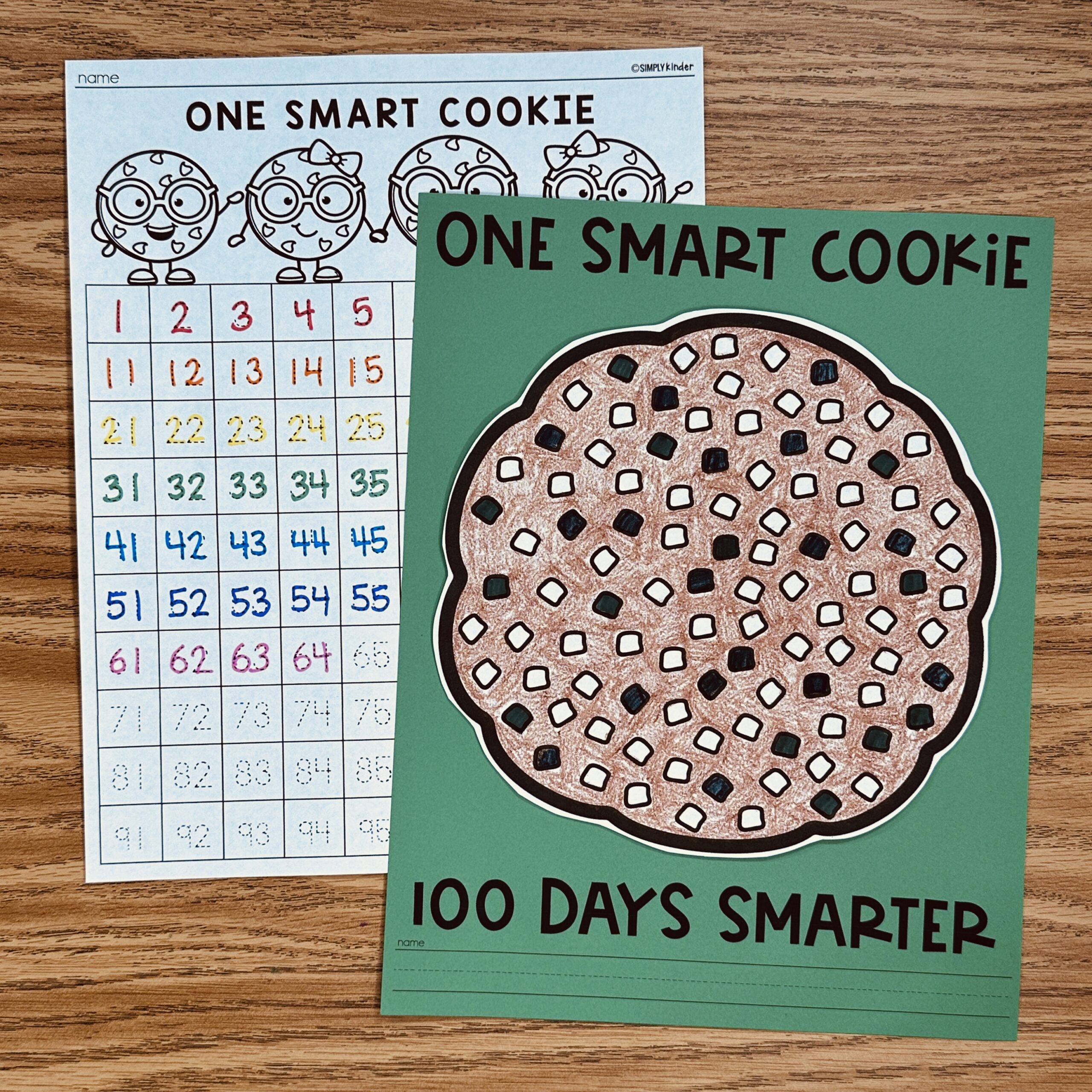 Smart Cookie 100th Day Bulletin Board Craft - Simply Kinder + Printable ...