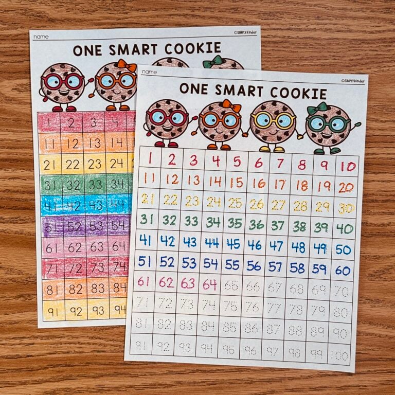 Smart Cookie 100th Day Hundred Charts - Simply Kinder + Printable ...