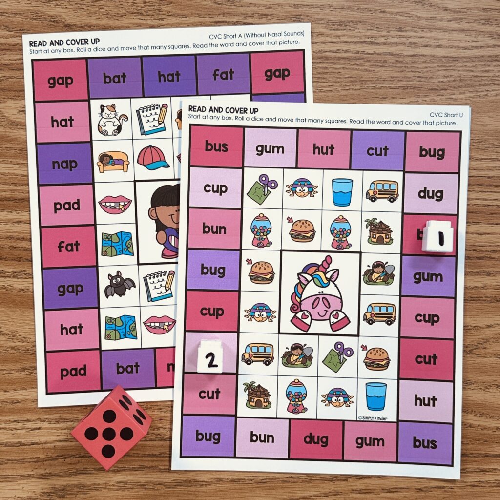 Valentine CVC Read And Cover Up No Prep Game - Simply Kinder ...