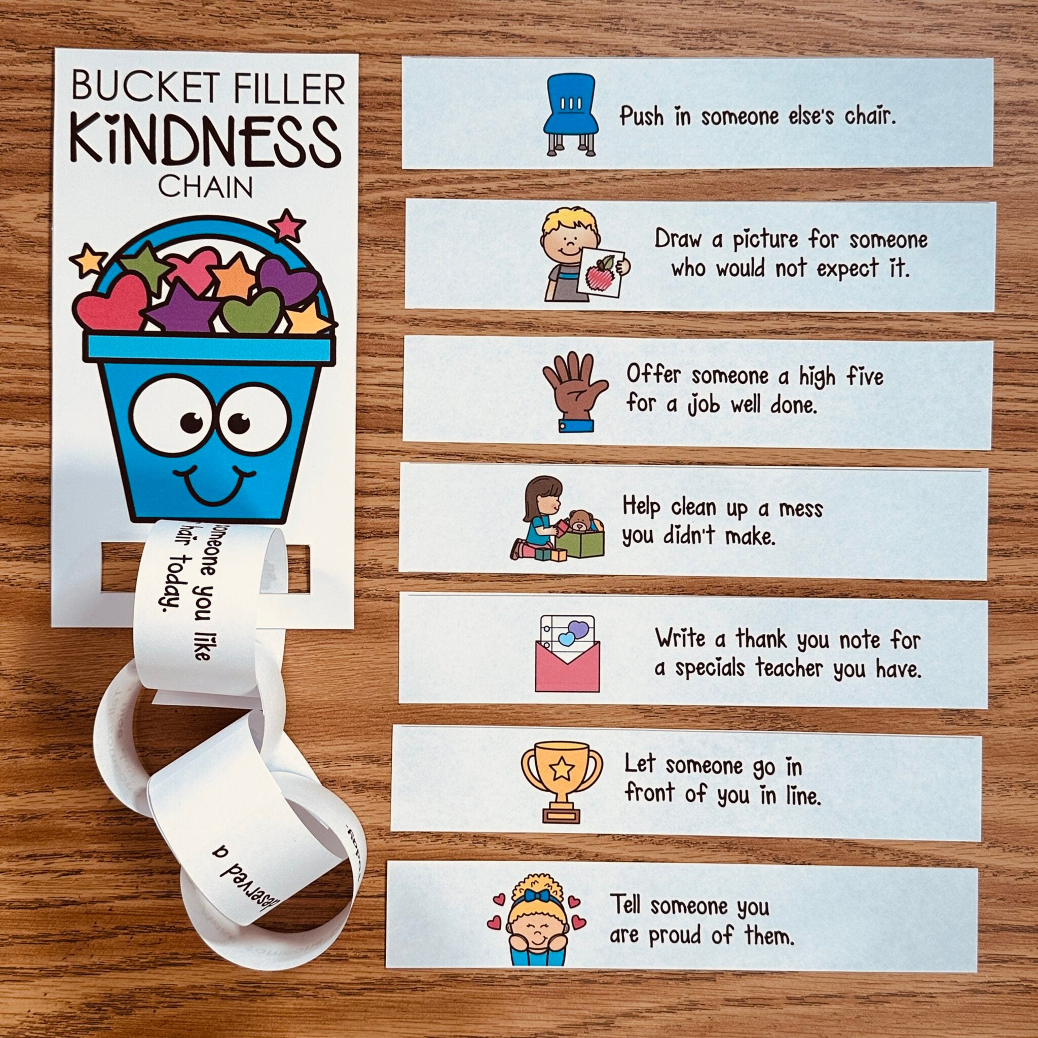 Bucket Filler Kindness Chain - Simply Kinder + Printable Membership