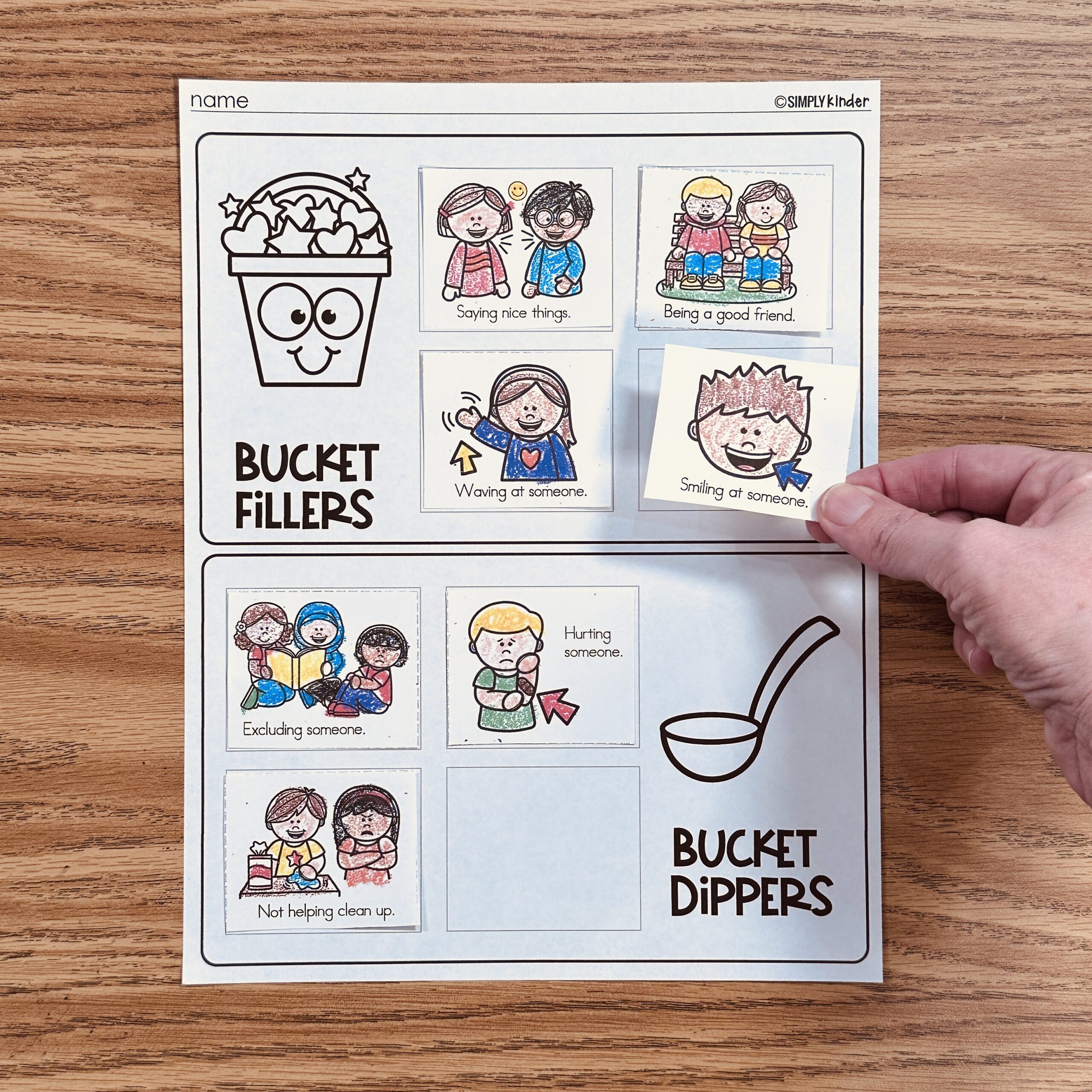 Bucket Filler Filler And Dipper Sort - Simply Kinder + Printable Membership