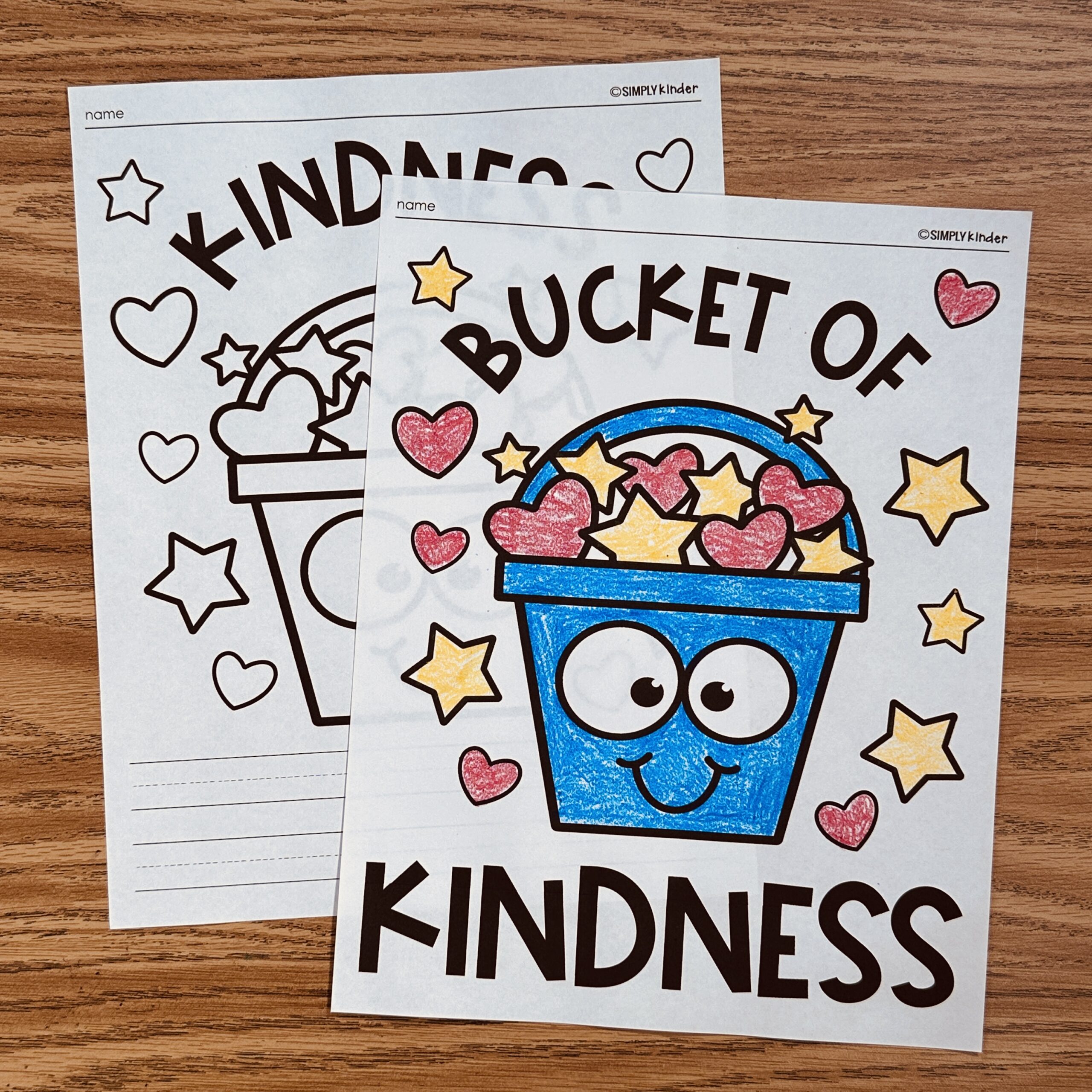 Bucket Filler Coloring - Simply Kinder + Printable Membership