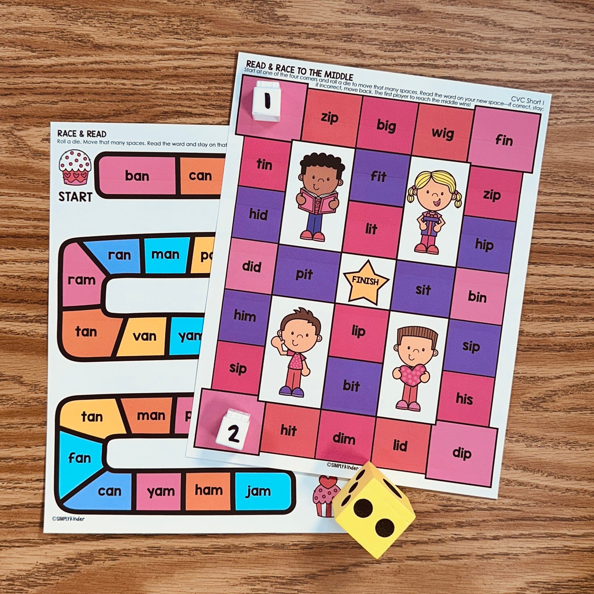 Valentine CVC No Prep Games - Simply Kinder + Printable Membership