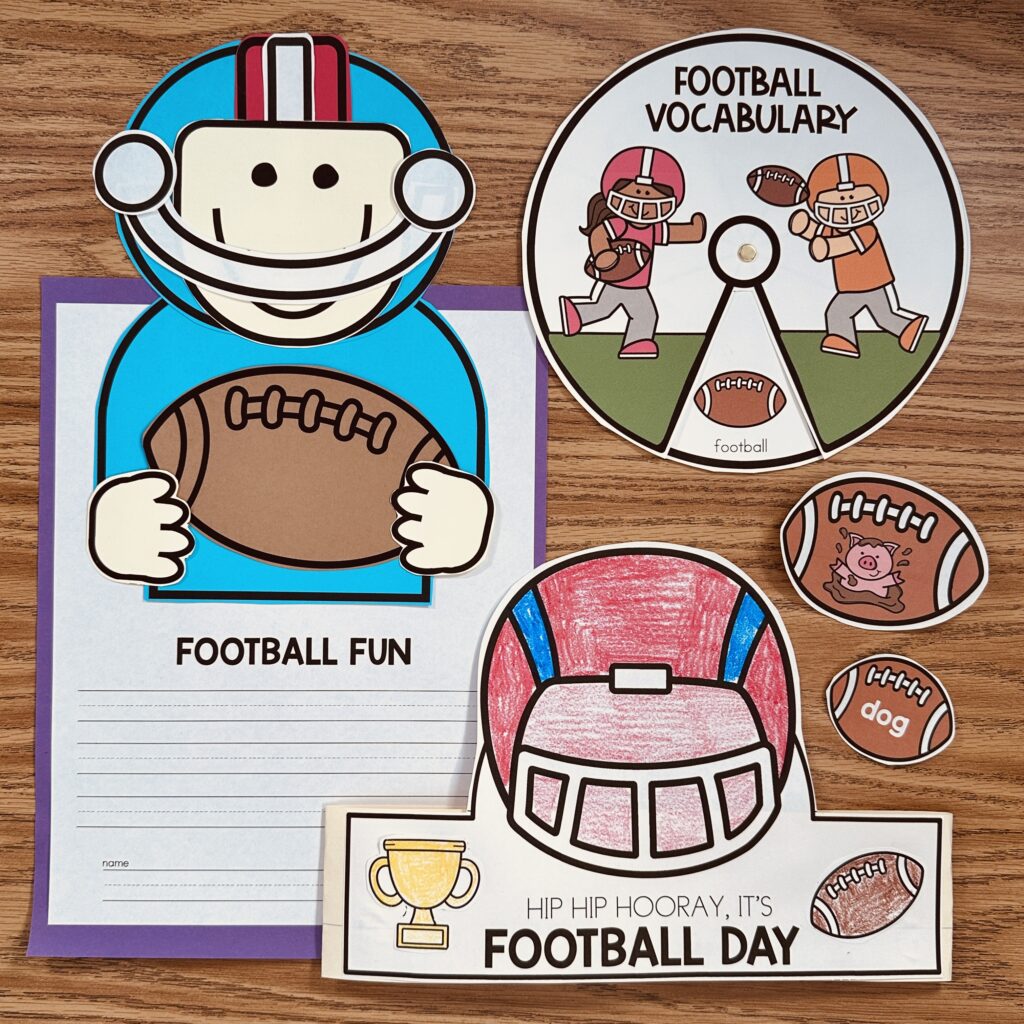 Football Day Themed Activities - Simply Kinder + Printable Membership