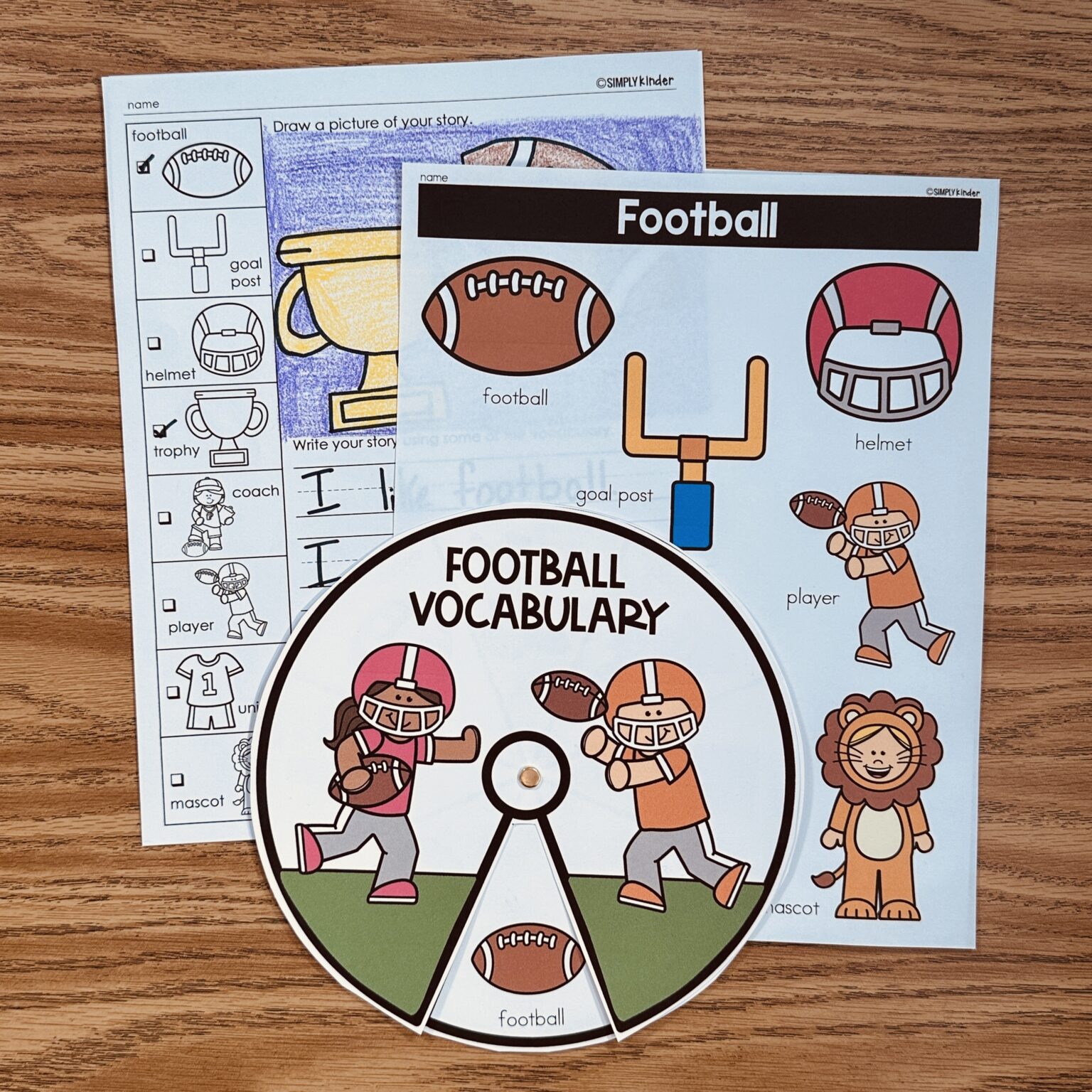 Football Vocabulary - Simply Kinder + Printable Membership