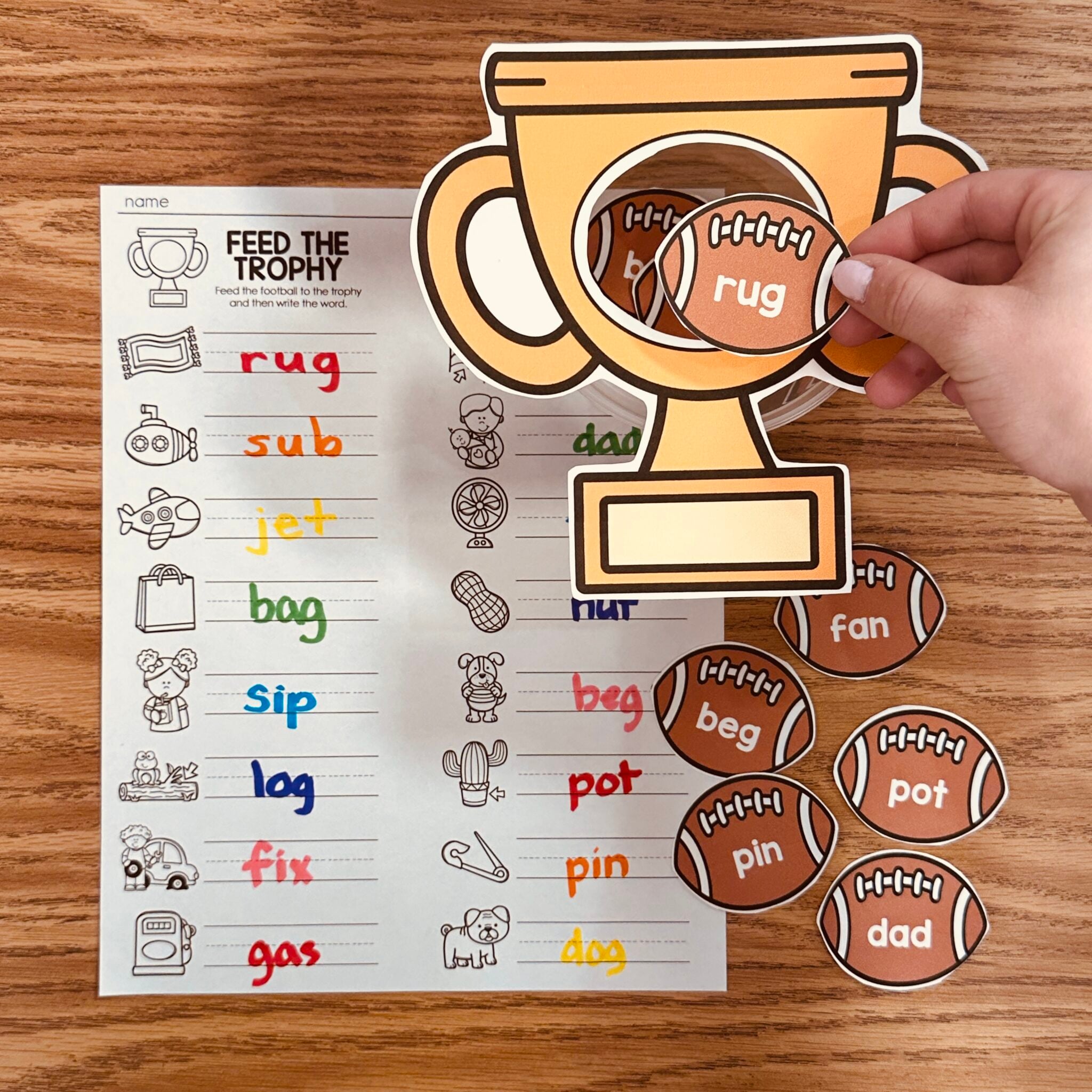 Football CVC Feed Me Center - Simply Kinder + Printable Membership