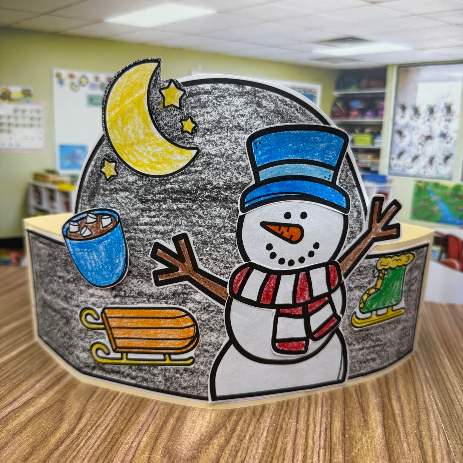 Snowmen At Night Hats - Simply Kinder + Printable Membership