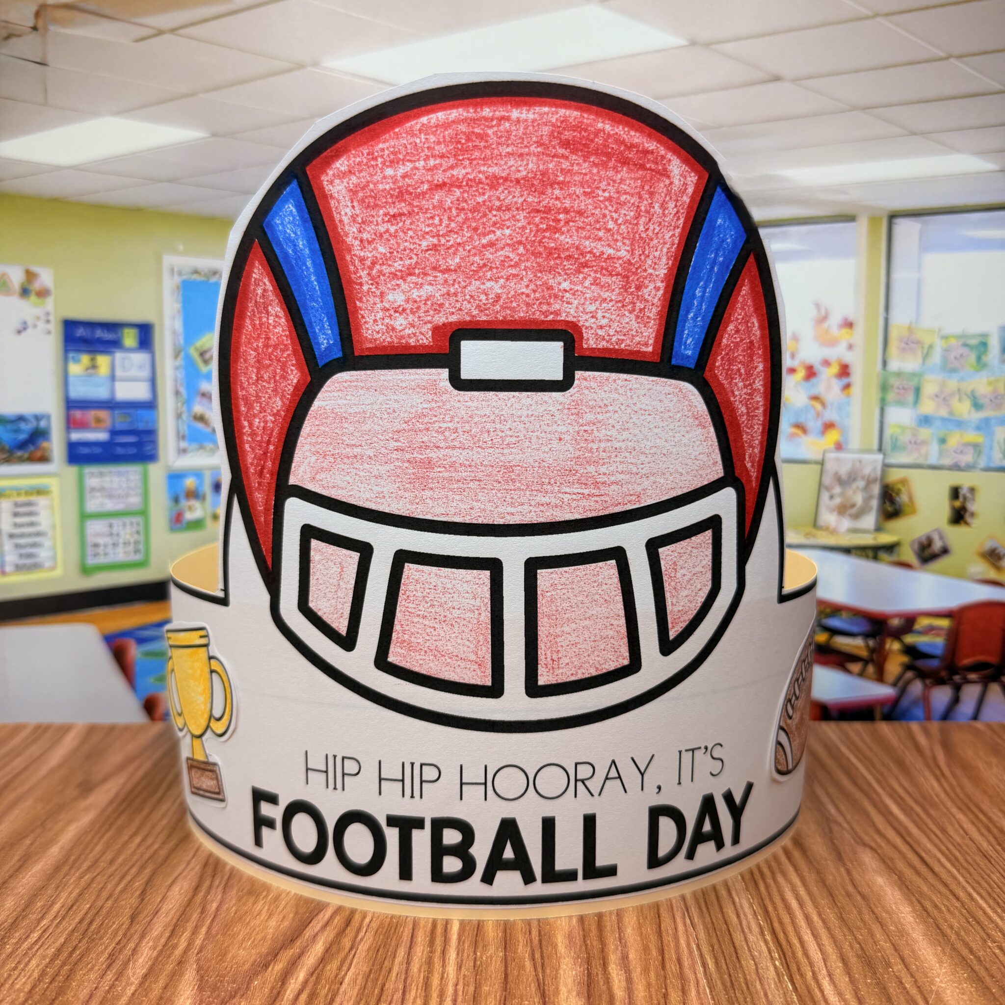 Football Hats - Simply Kinder + Printable Membership