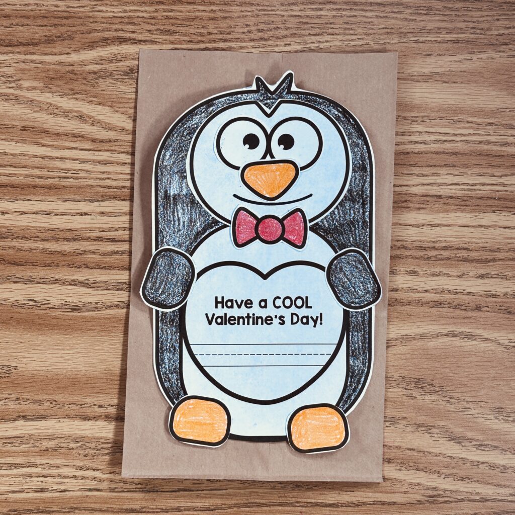Penguin Valentine’s Day Bag Craft - Simply Kinder + Printable Membership