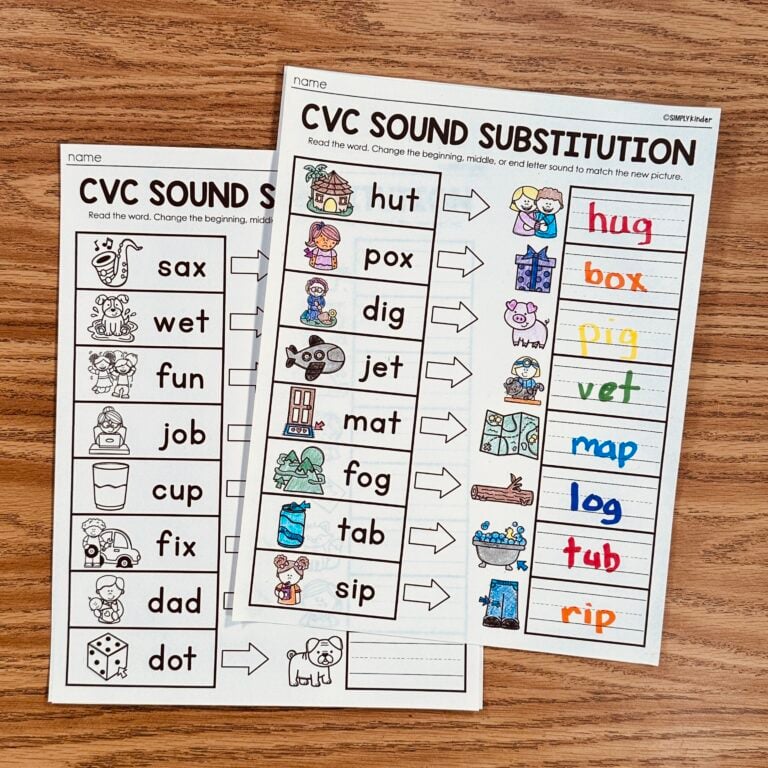 March CVC Printables - Simply Kinder + Printable Membership