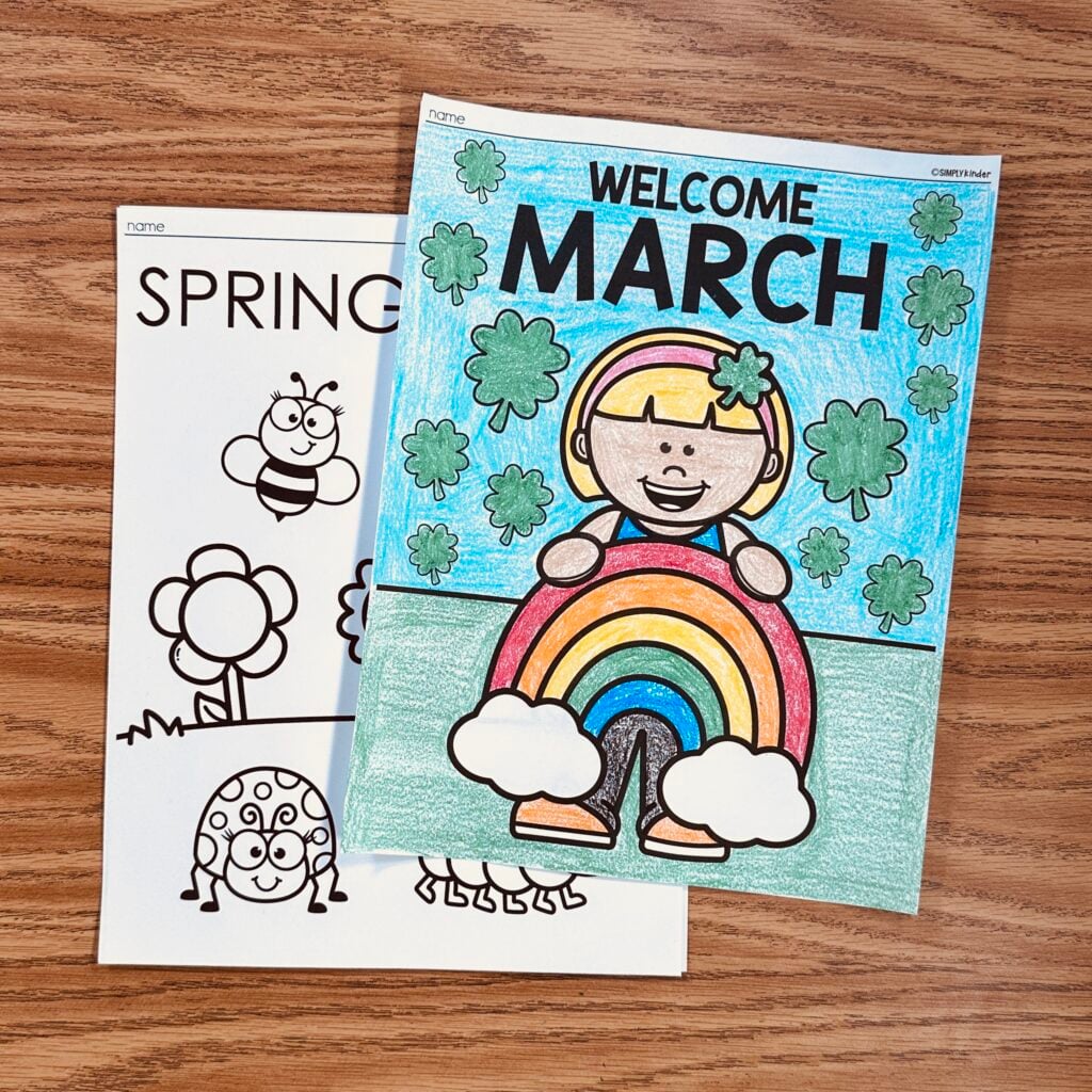 March Cover Page For No Prep Packet - Simply Kinder + Printable Membership