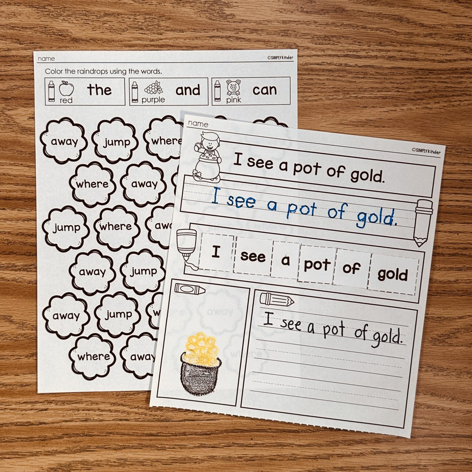 March Sight Word Printables - Simply Kinder + Printable Membership